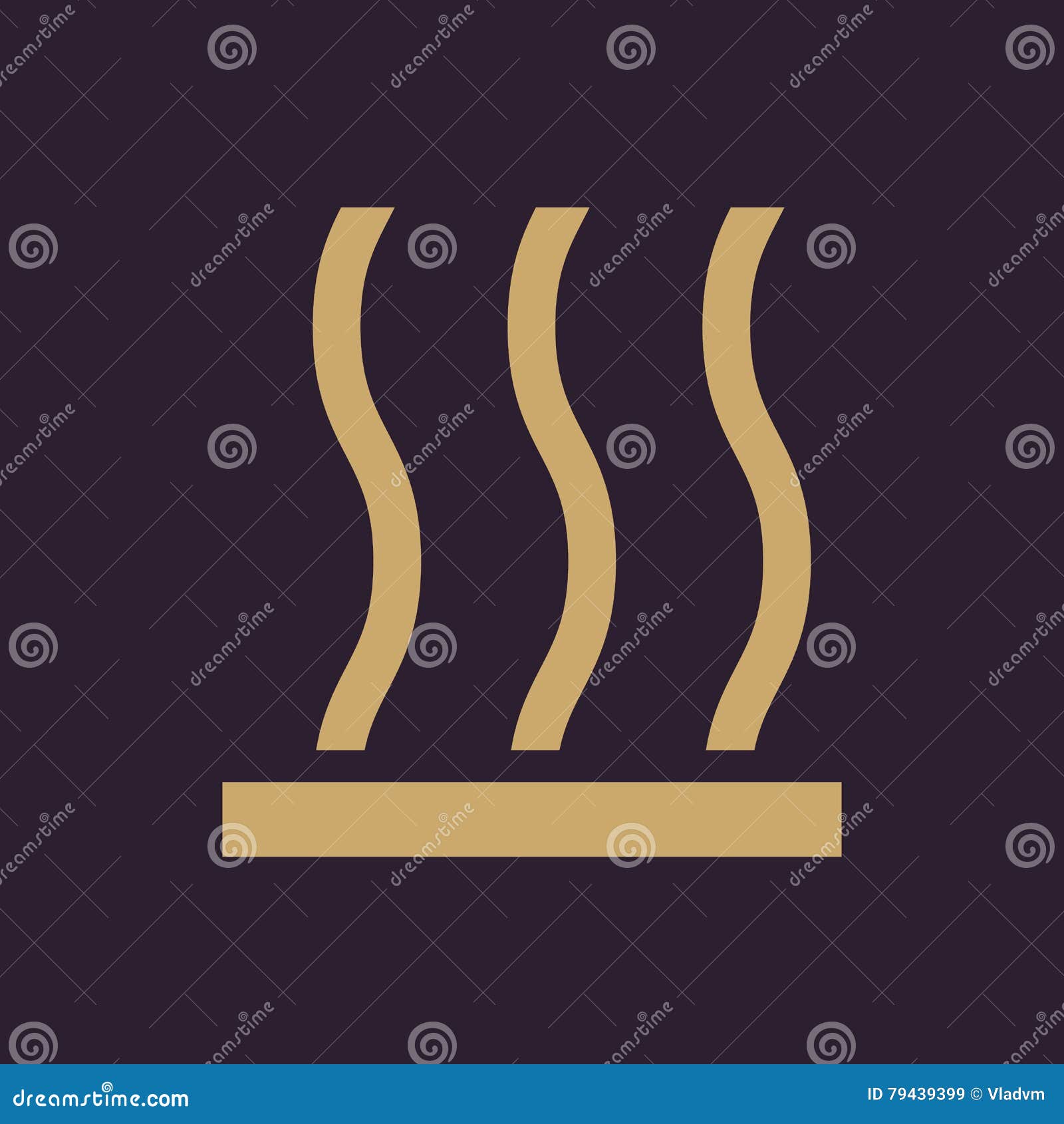 L'icône De Surface Chaude Avec Chaleur Symbole Plat Illustration de ...