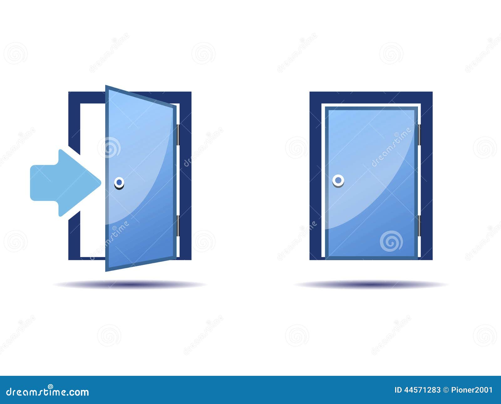 L'icona della porta illustrazione vettoriale. Illustrazione di interno ...