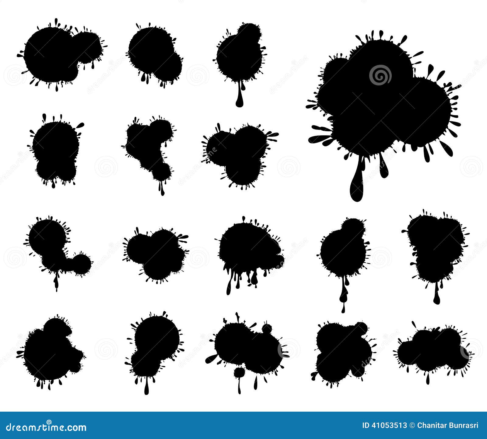 L'inchiostro Macchia La Raccolta Illustrazione Vettoriale ...