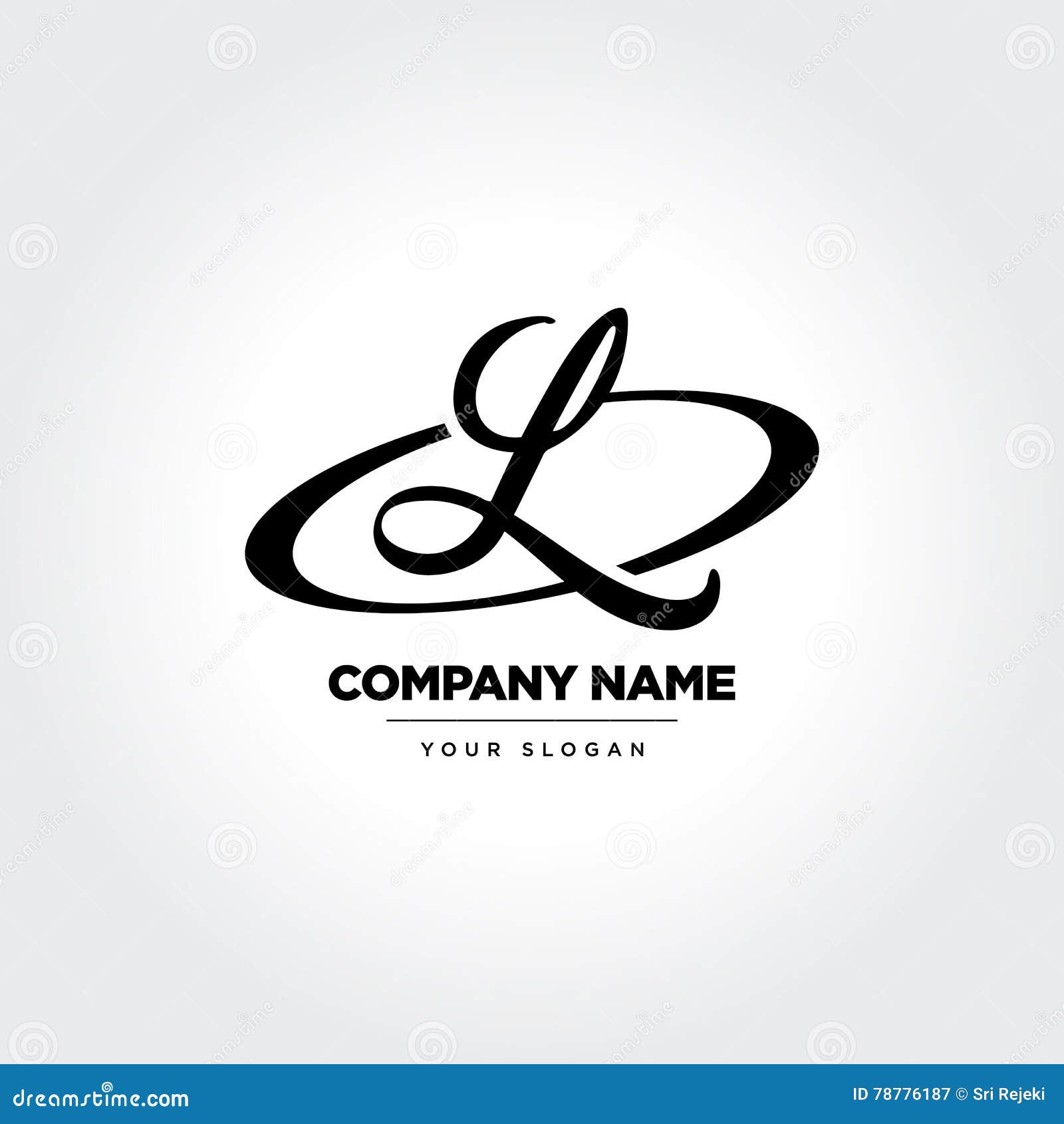 L Initial Symbol in circle stock vector. Illustration of alphabet ...