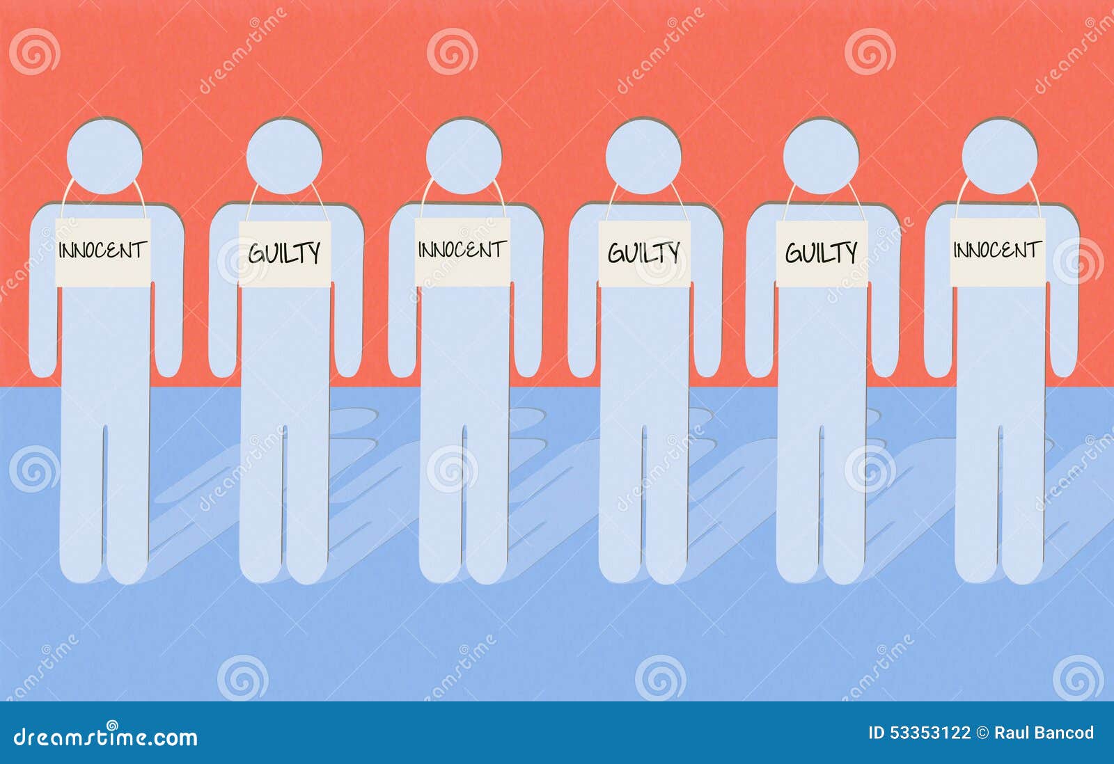 L'innocent Et Coupable - Suspects Illustration Stock - Illustration du ...