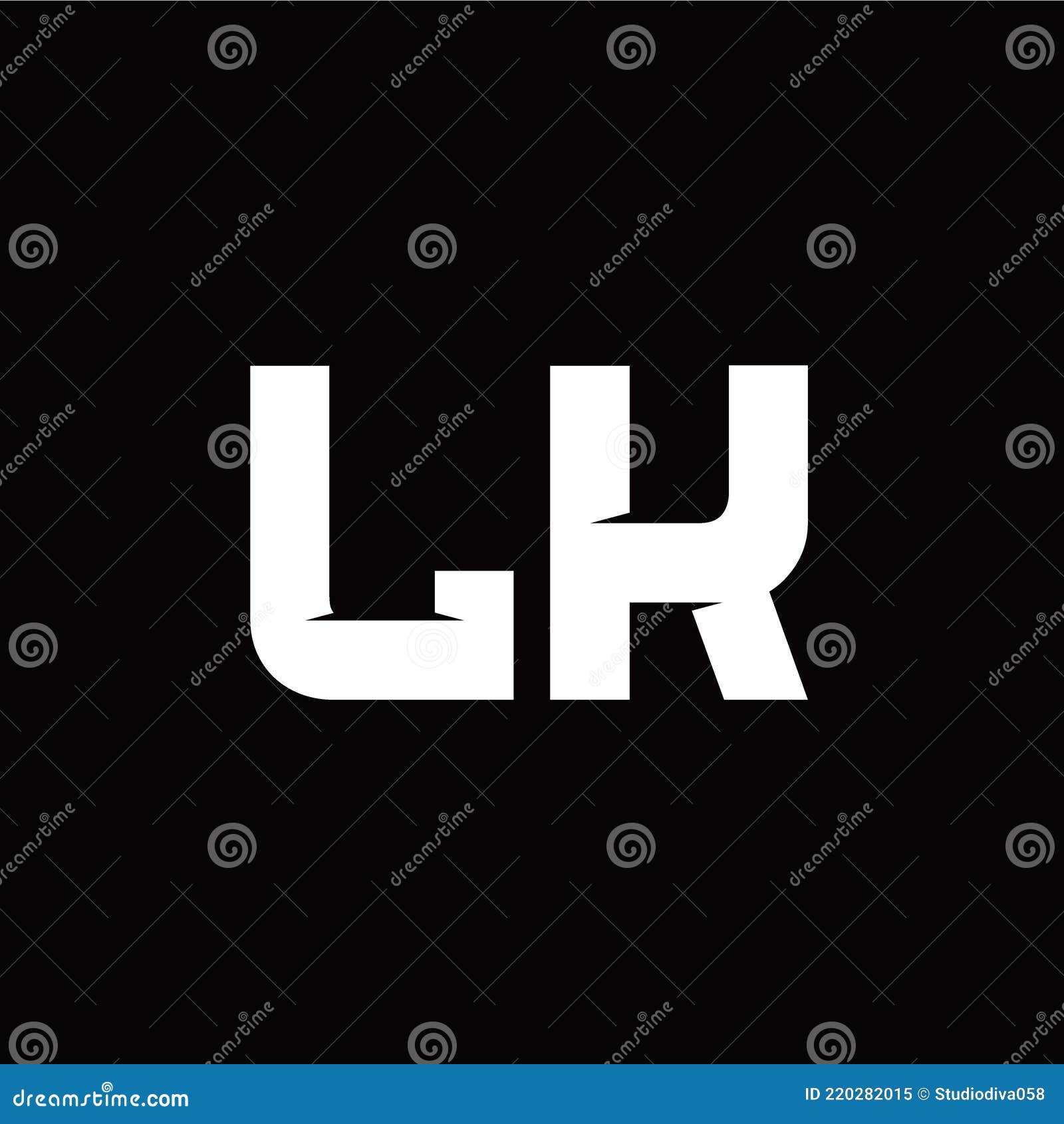 L K Letter Monogram Style Initial Logo Template Stock Vector ...