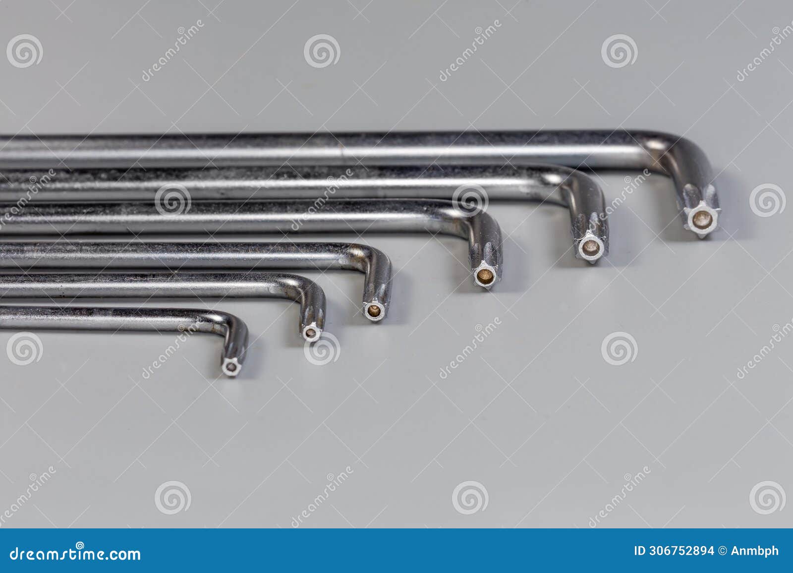 L-keys with Star-shaped Tips Different Sizes Close-up Stock Photo ...