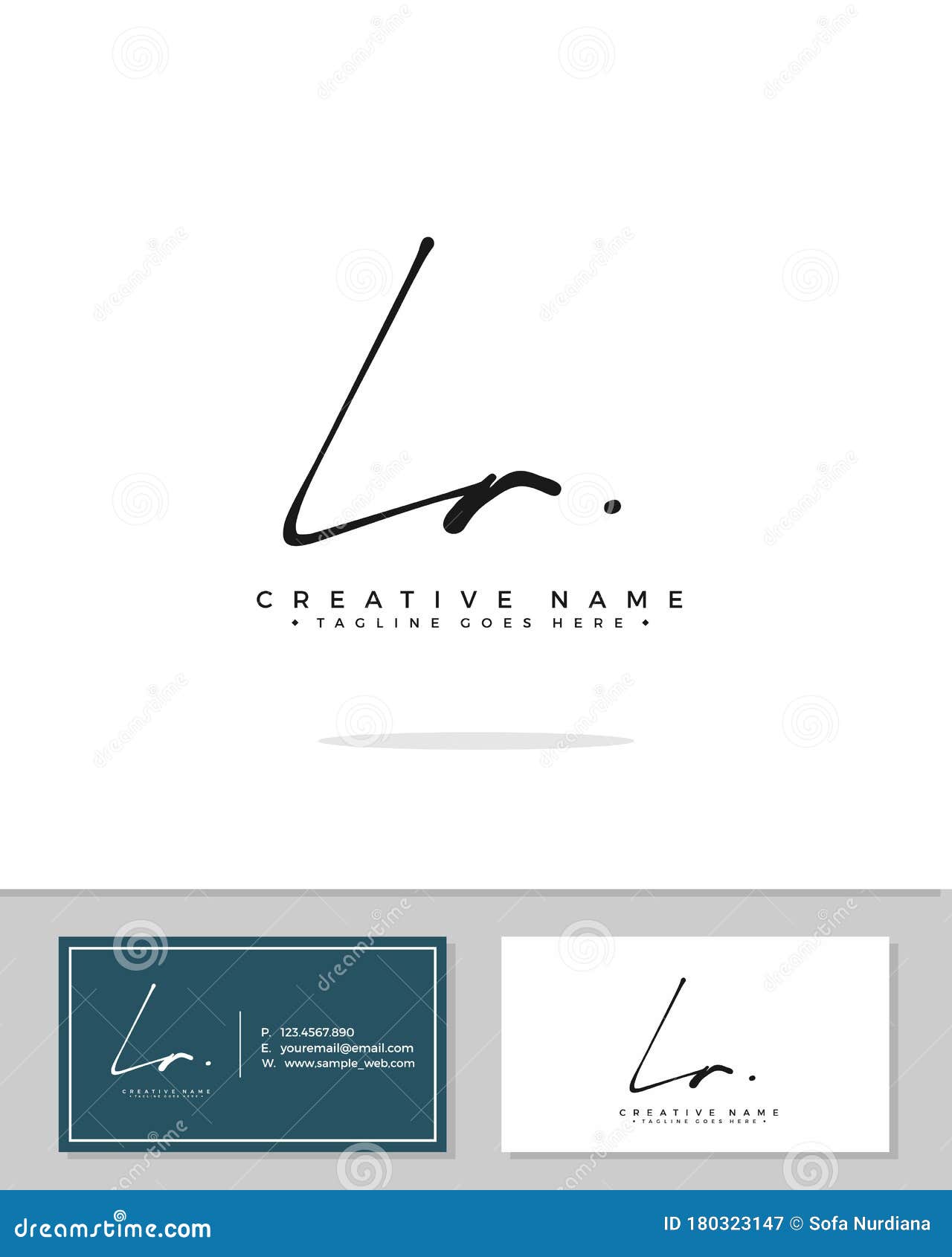 L a LA Initial Logo Signature Vector. Handwriting Concept Logo Stock ...