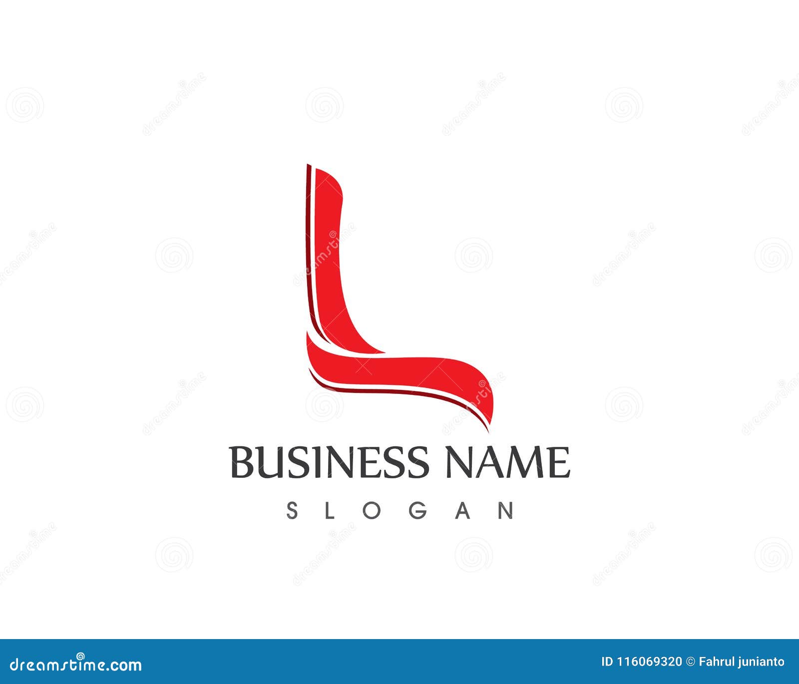 L Letra Logo Design Template Ilustración del Vector - Ilustración de ...