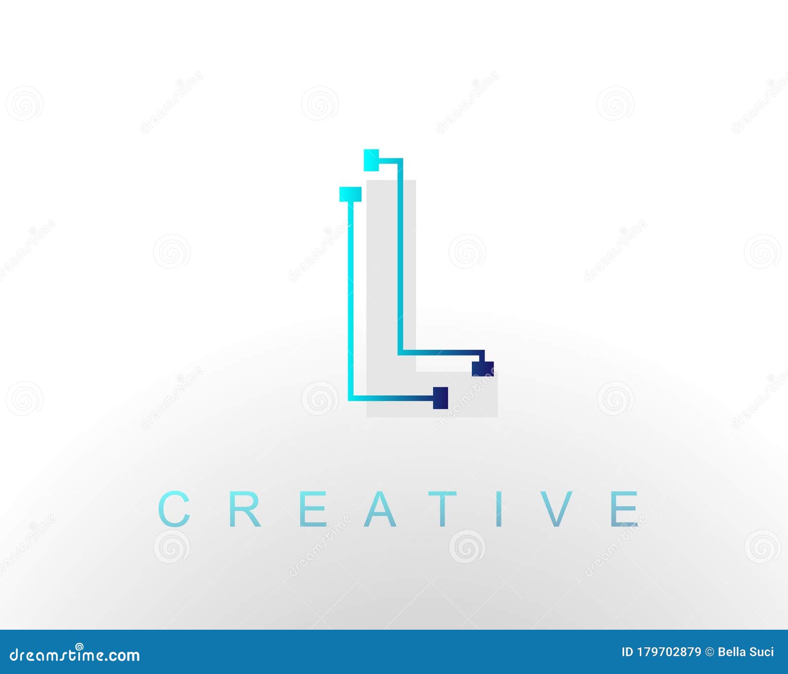 L Letter Connect Dot Network Logo Icon Design Vector Image Stock Vector ...