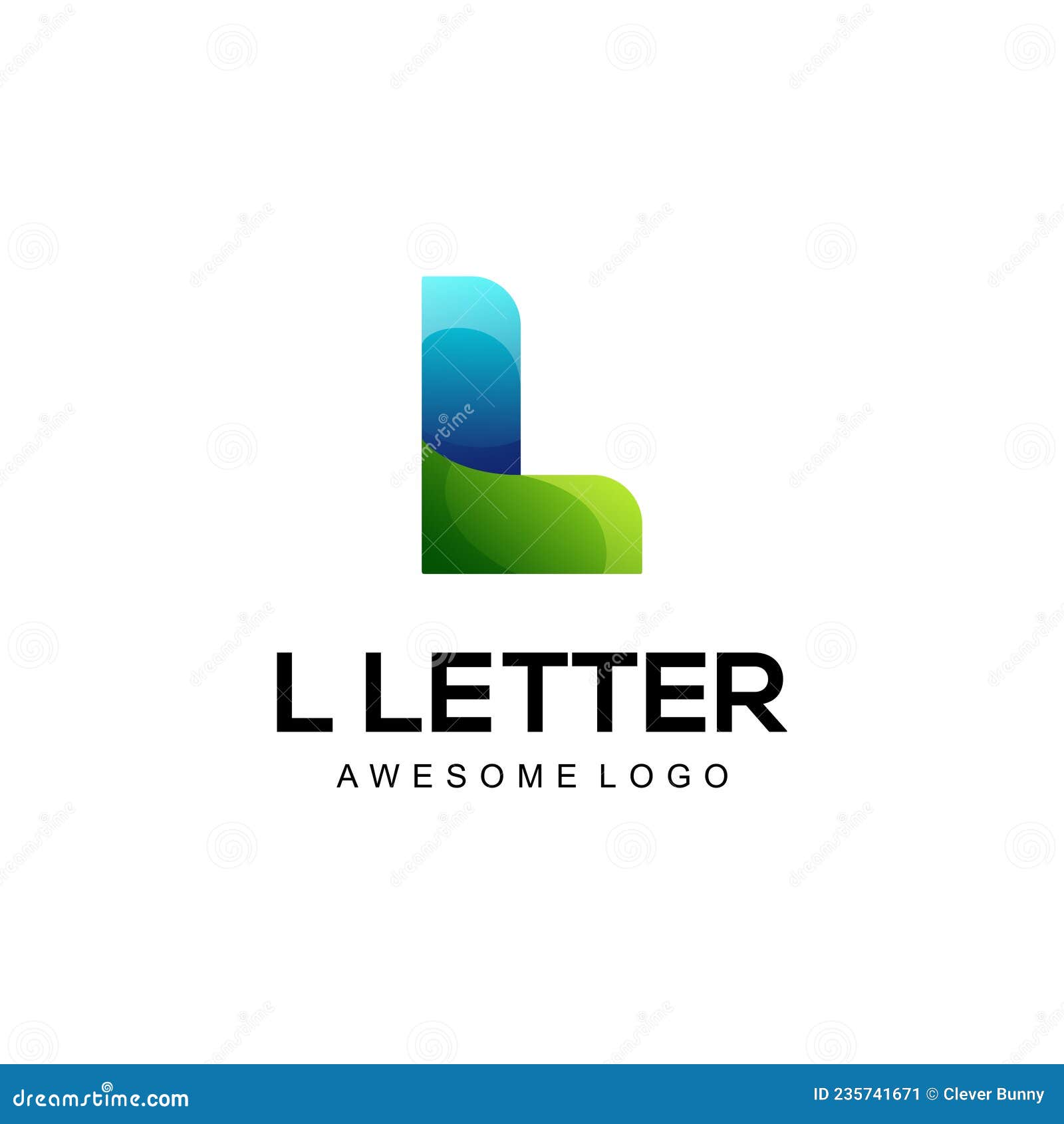 L Letter Gradient Colorful Logo Template Design Stock Vector ...