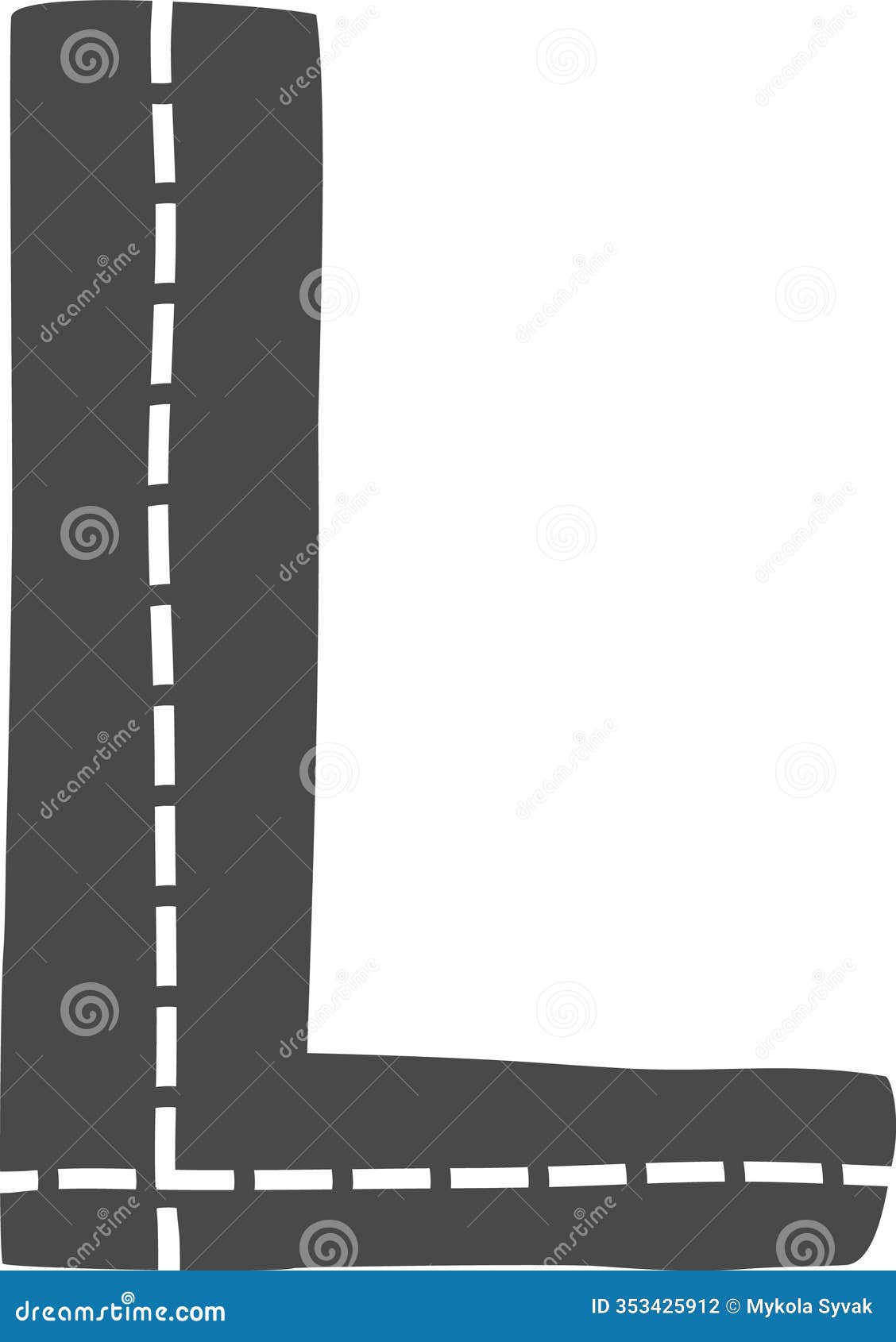 L Letter Road Alphabet Kids Stock Illustration - Illustration of ...