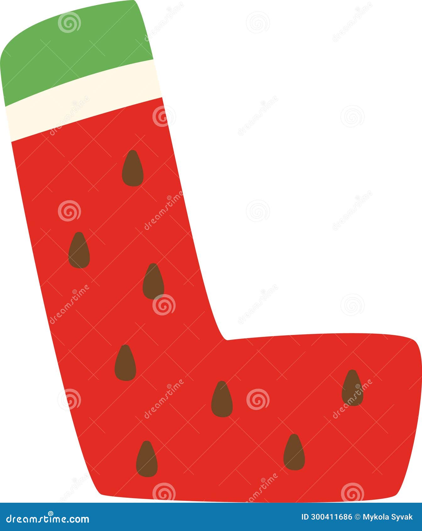 L Letter Watermelon stock vector. Illustration of summer - 300411686
