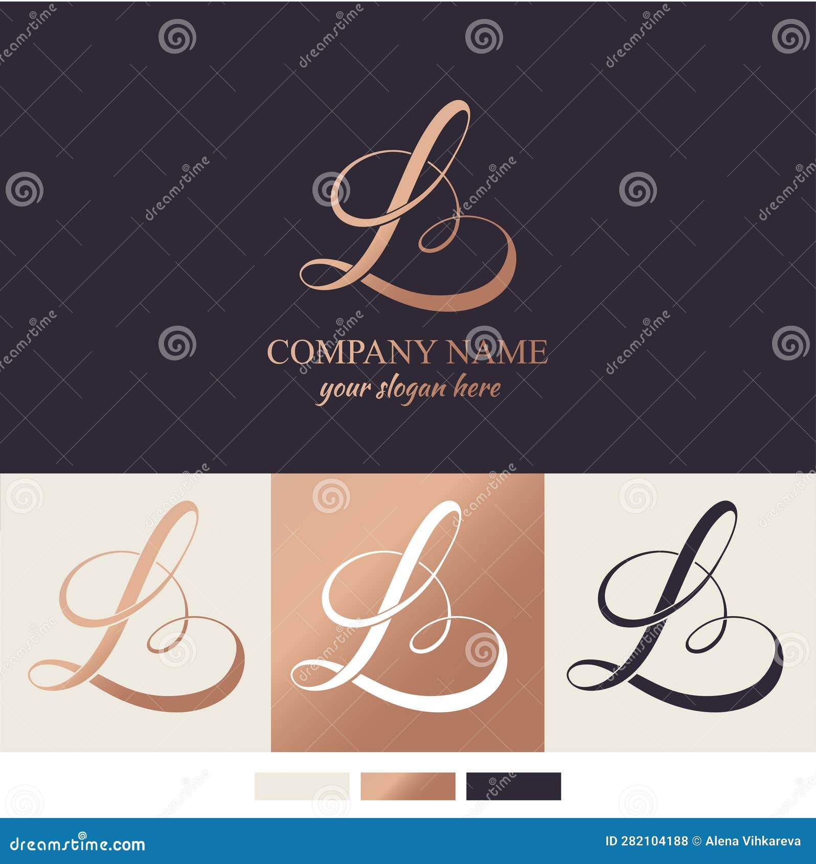 L Logo with Heart. L Letter Logo Template Elements. Personal Monogram ...