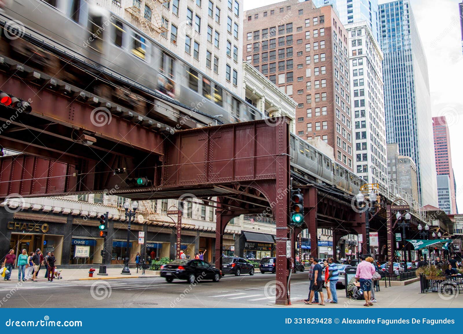 The L at the Loop in Downtown, Chicago, IL, USA Editorial Stock Photo ...