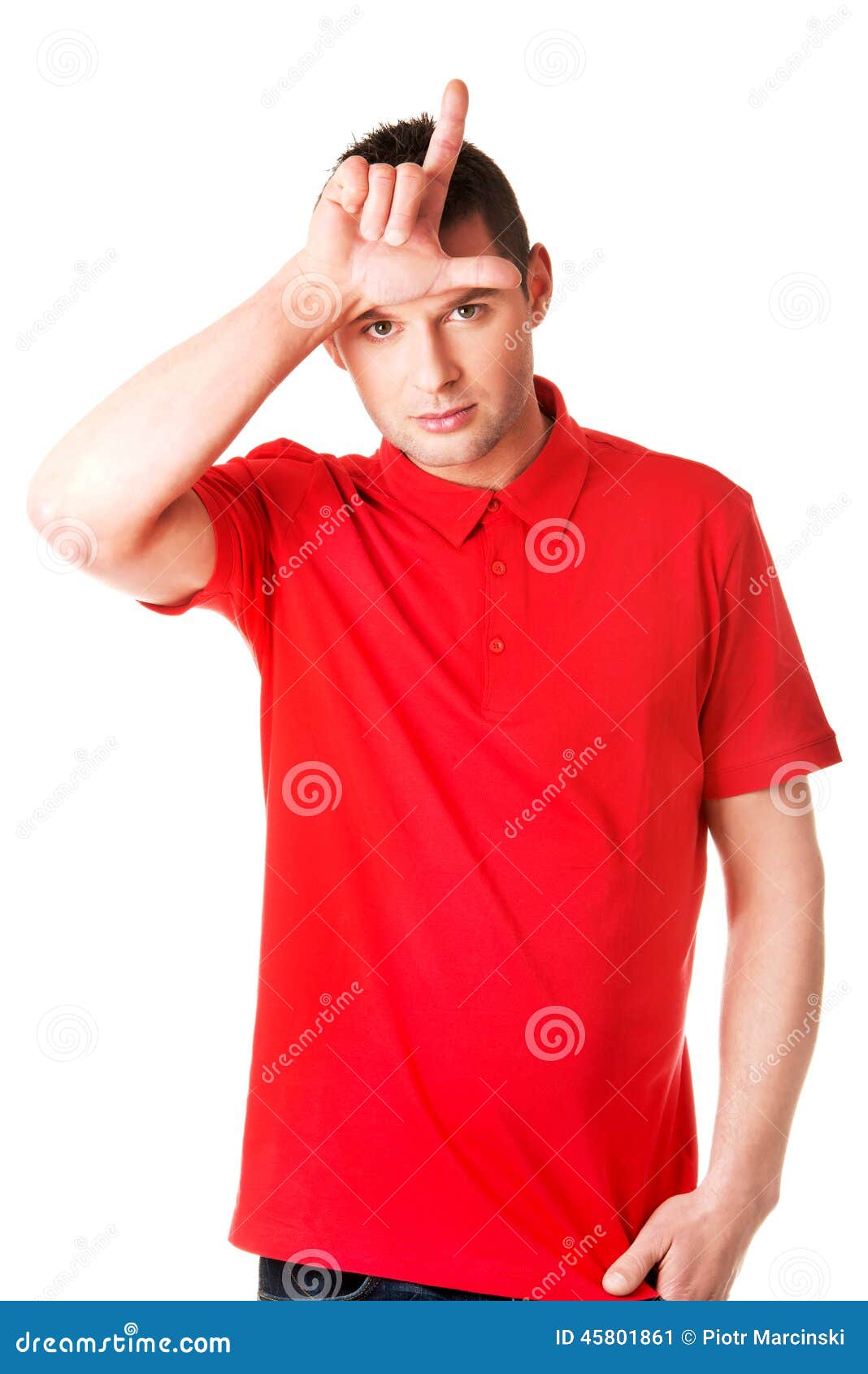 L for looser sign stock image. Image of casual, life - 45801861