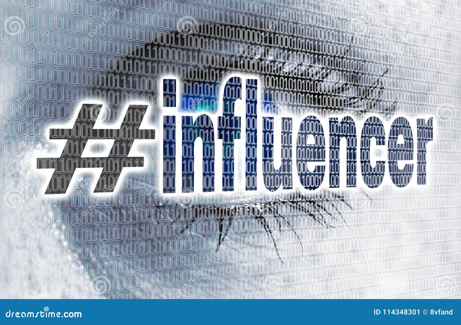 L'oeil D'Influencer Avec La Matrice Regarde Sur Le Concept De ...