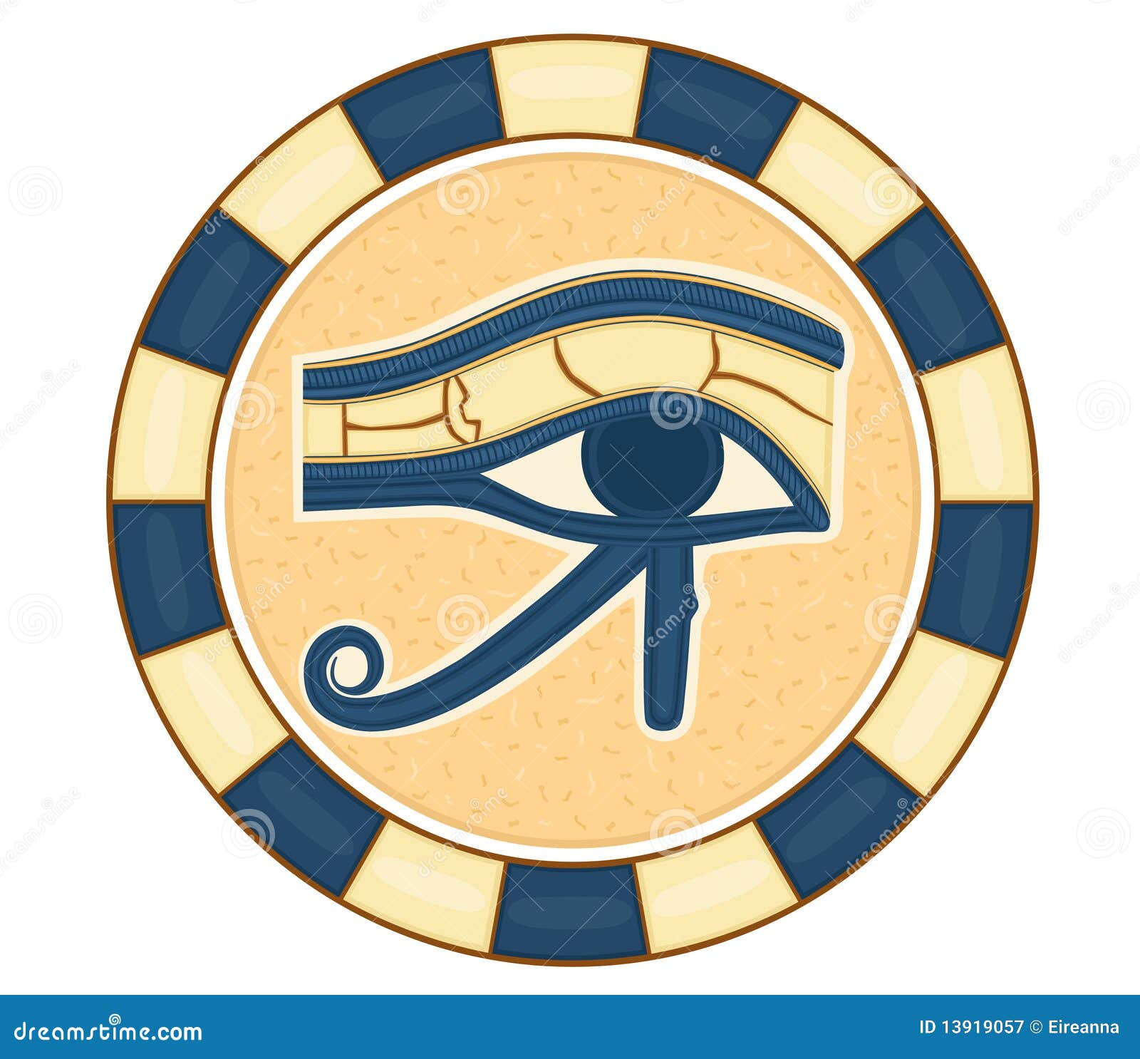 L'oeil de Horus illustration de vecteur. Illustration du blanc - 13919057