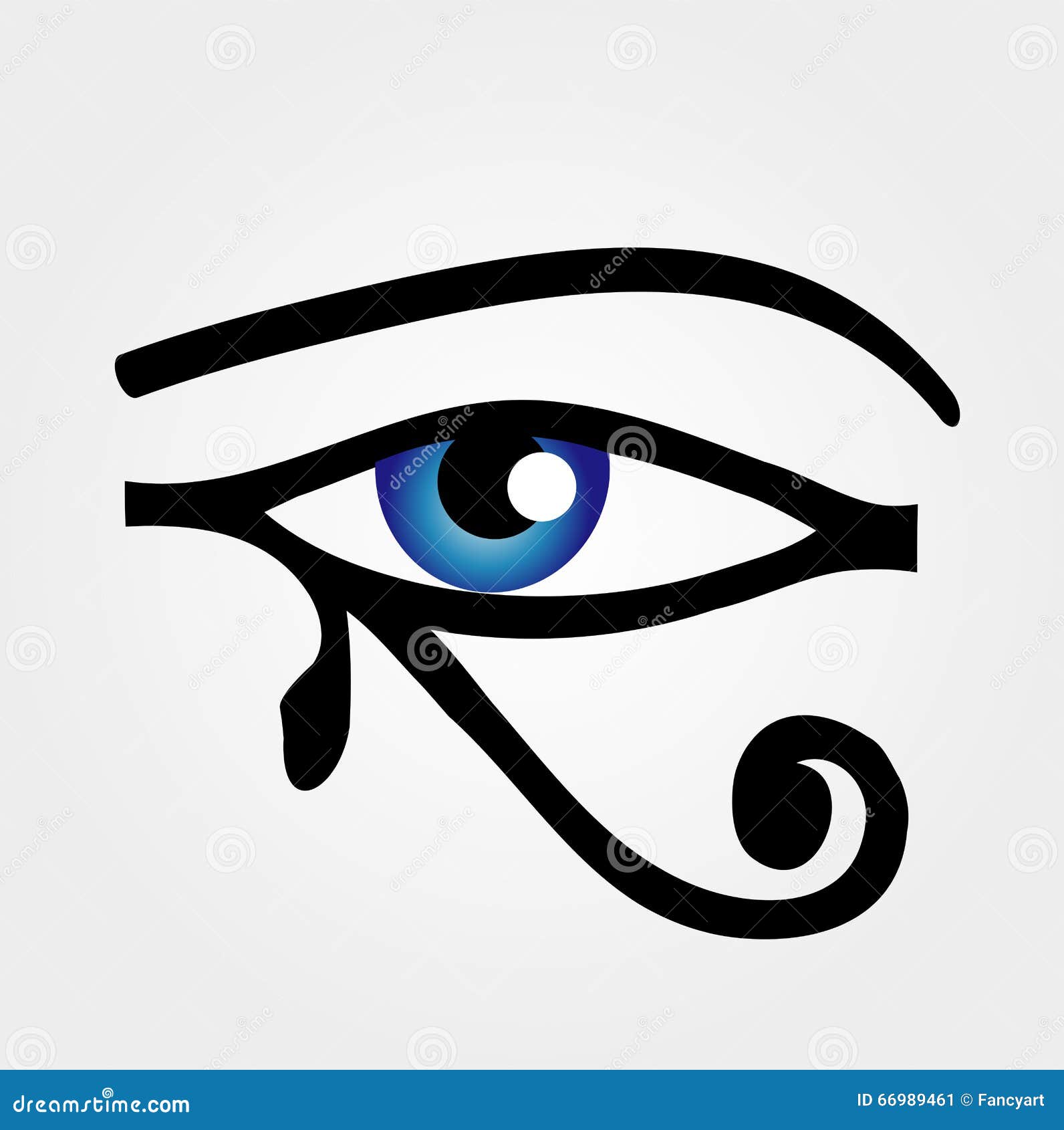L'oeil de Horus illustration de vecteur. Illustration du antique - 66989461