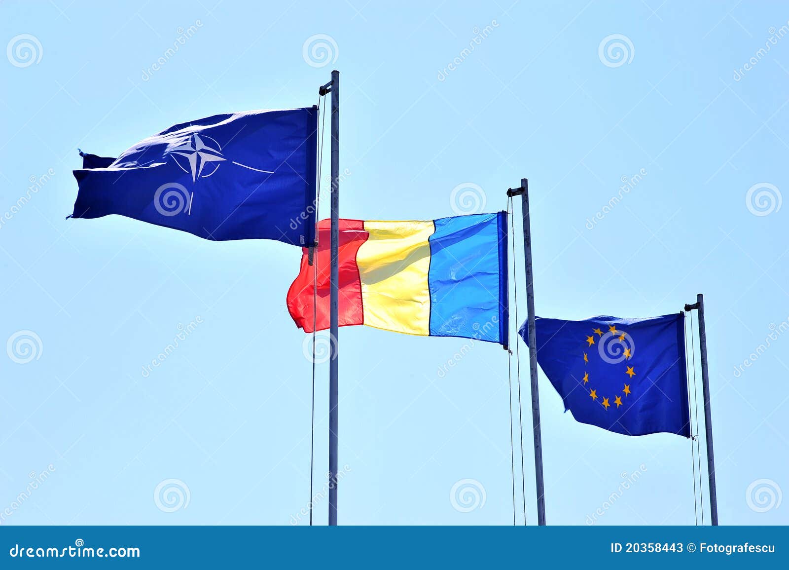 L'OTAN De La Roumanie Et Indicateurs D'UE Image stock - Image du ...