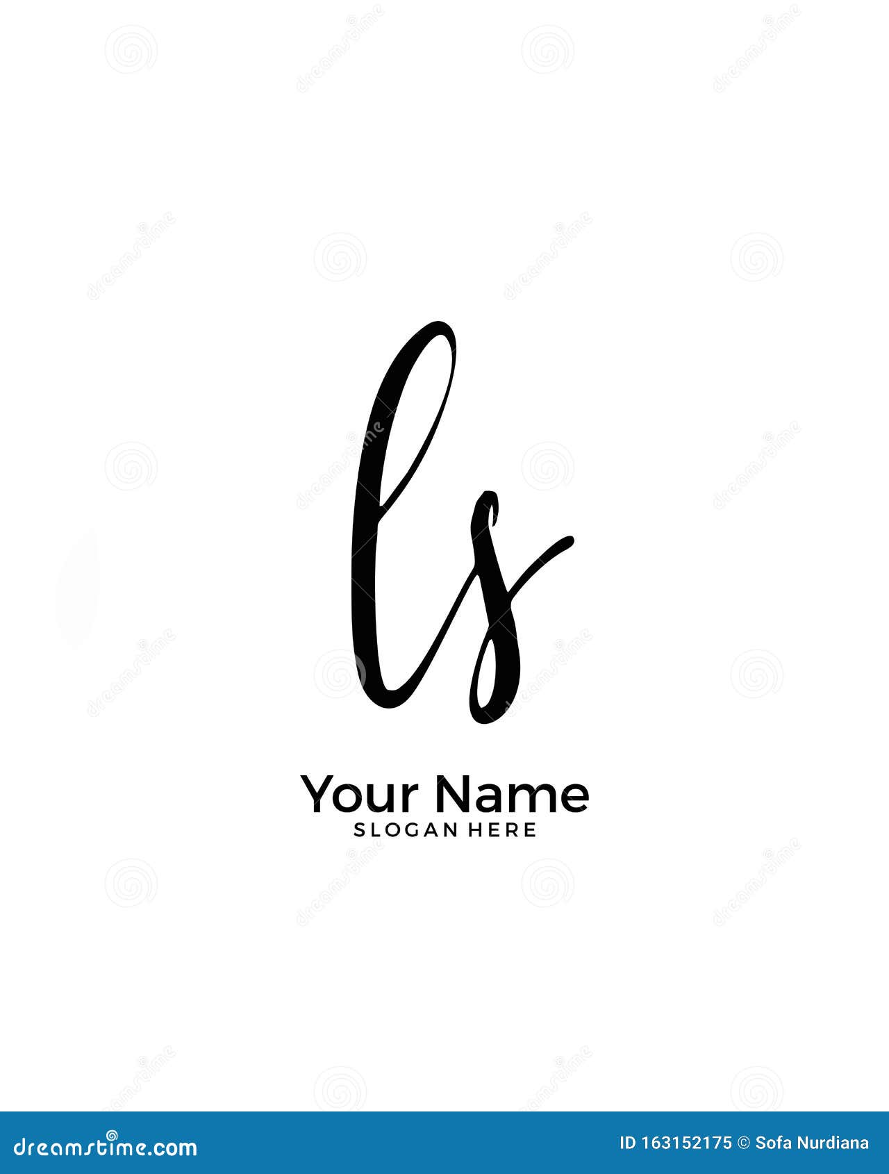 L S LS Initial Logo Signature Vector. Handwriting Concept Logo. Stock ...