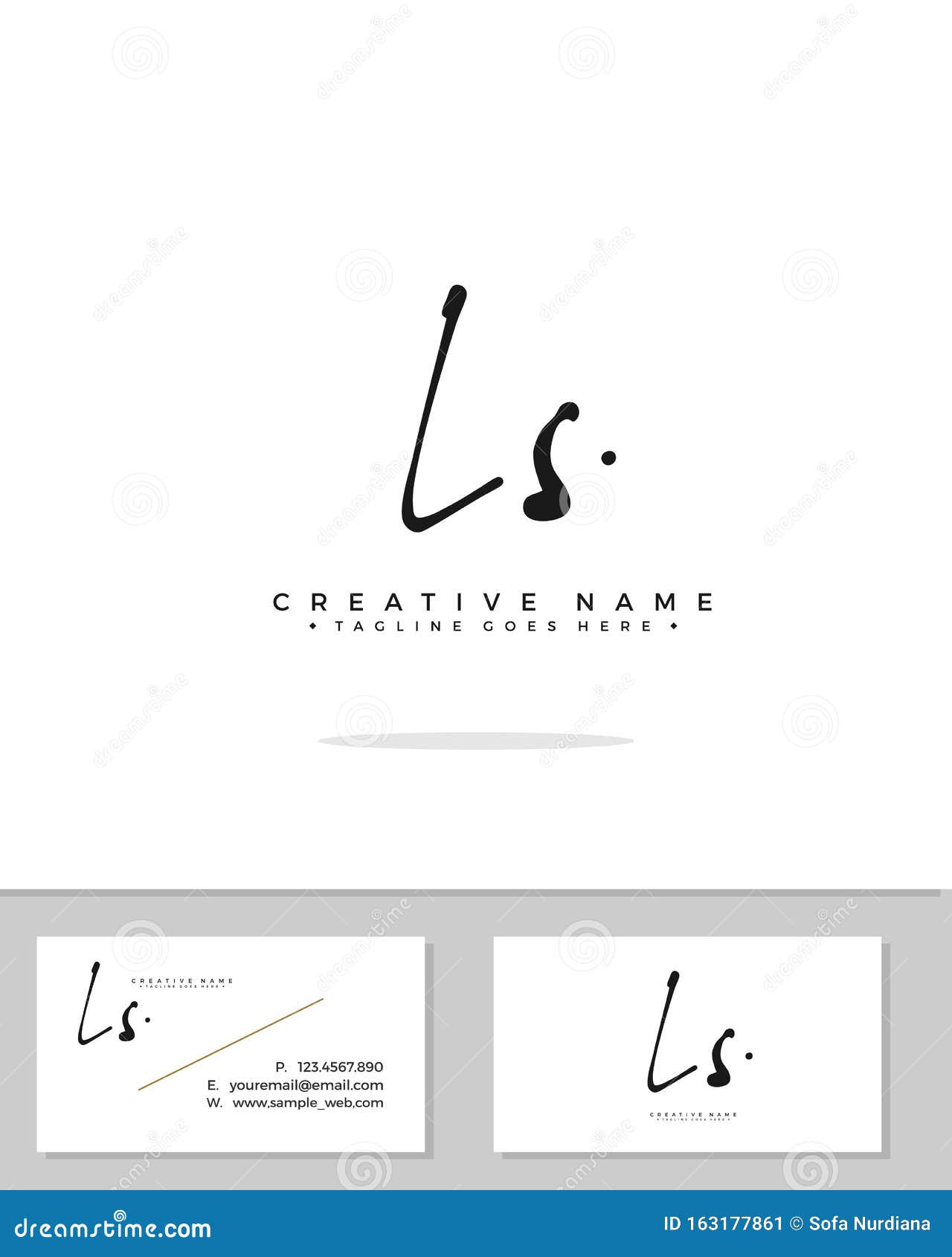 L S LS Initial Logo Signature Vector. Handwriting Concept Logo. Stock ...