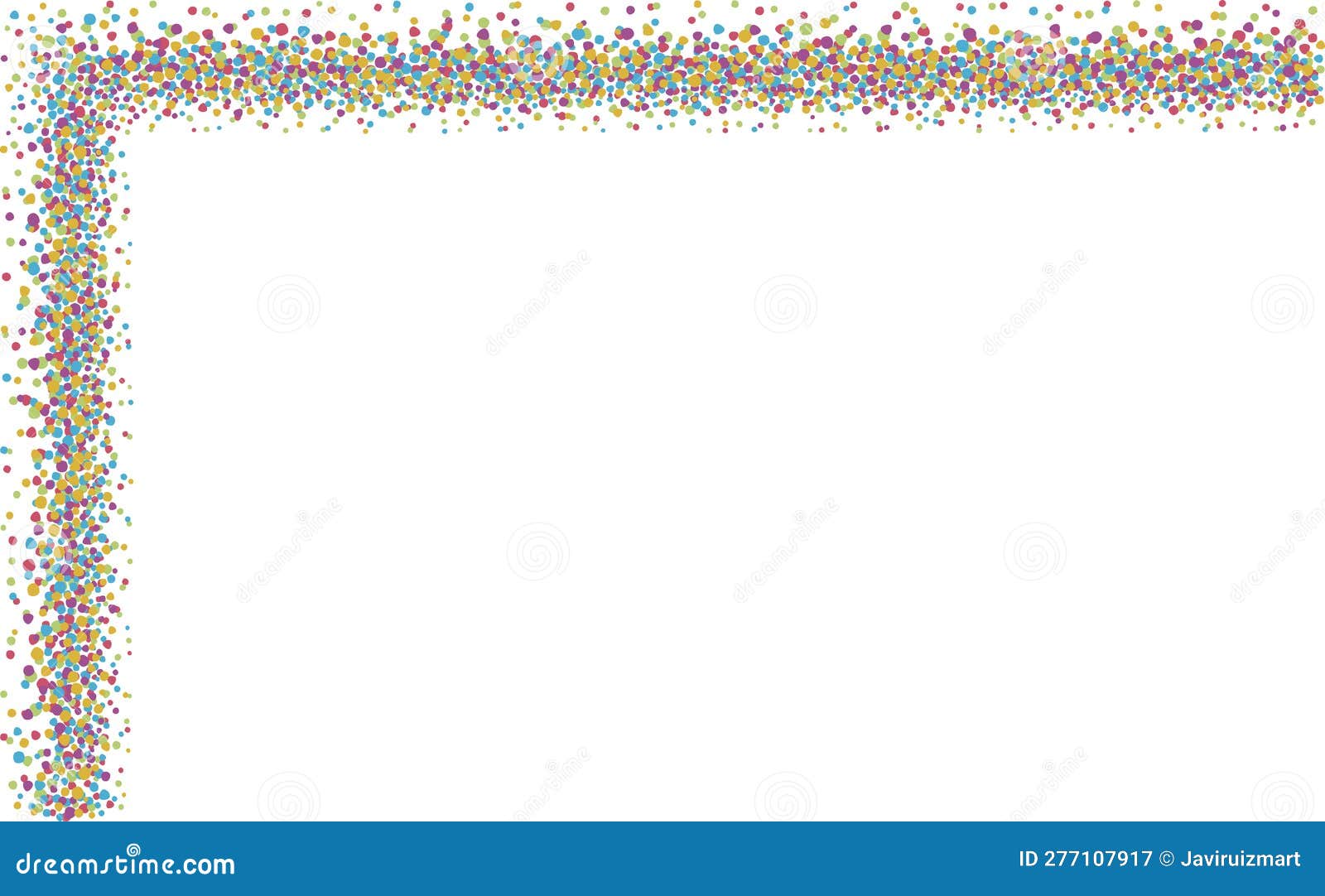 L-shaped Border with Small Colored Dots Stock Image - Illustration of ...
