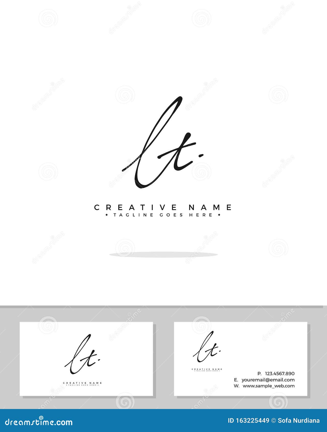 L T LT Initial Logo Signature Vector. Handwriting Concept Logo. Stock ...