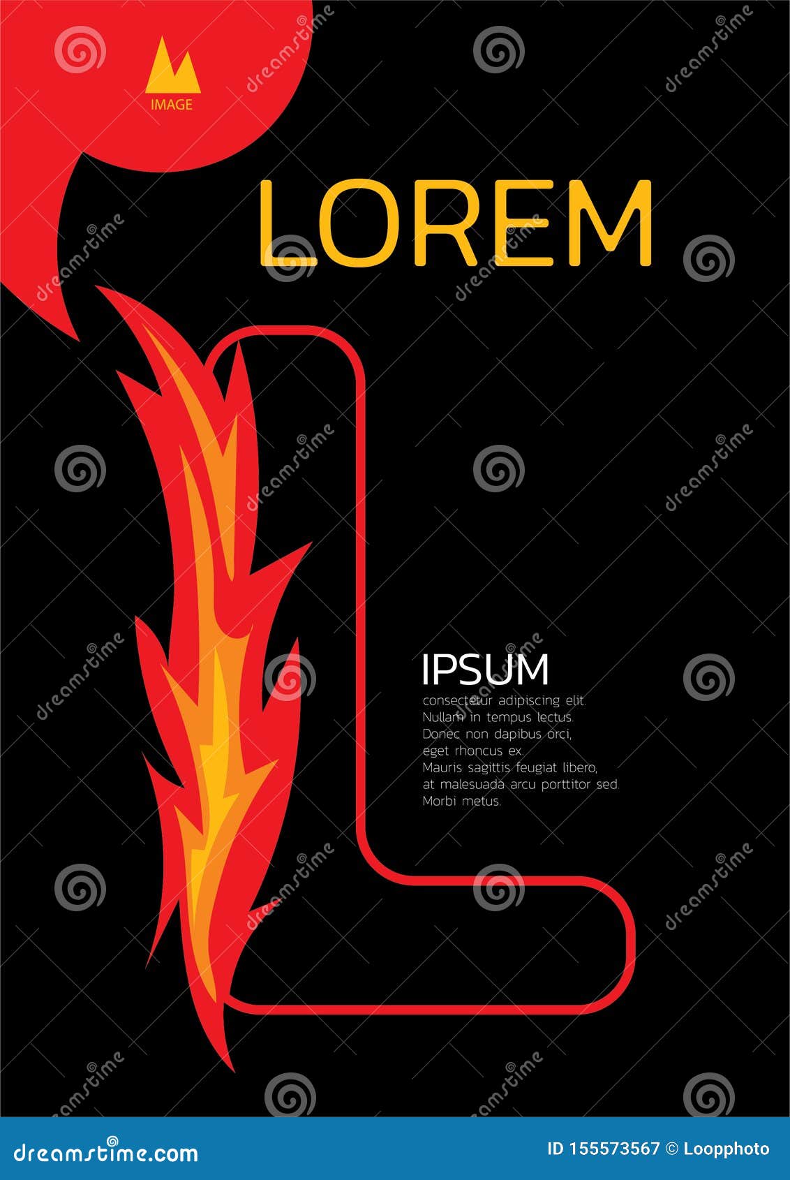 L Template Letter. Space Photo and Text. Stock Vector - Illustration of ...