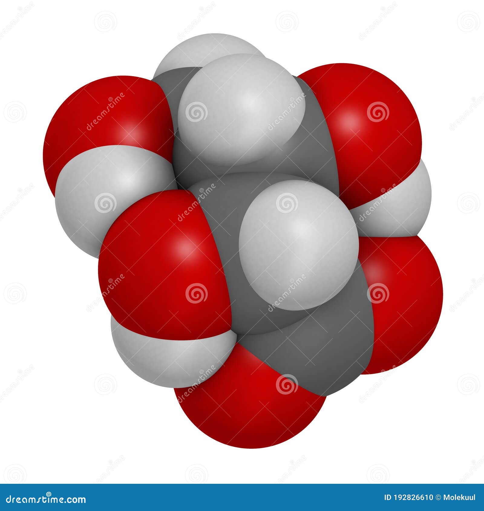 L-Threonic Acid Molecule. 3D Rendering Stock Photo - Illustration of ...