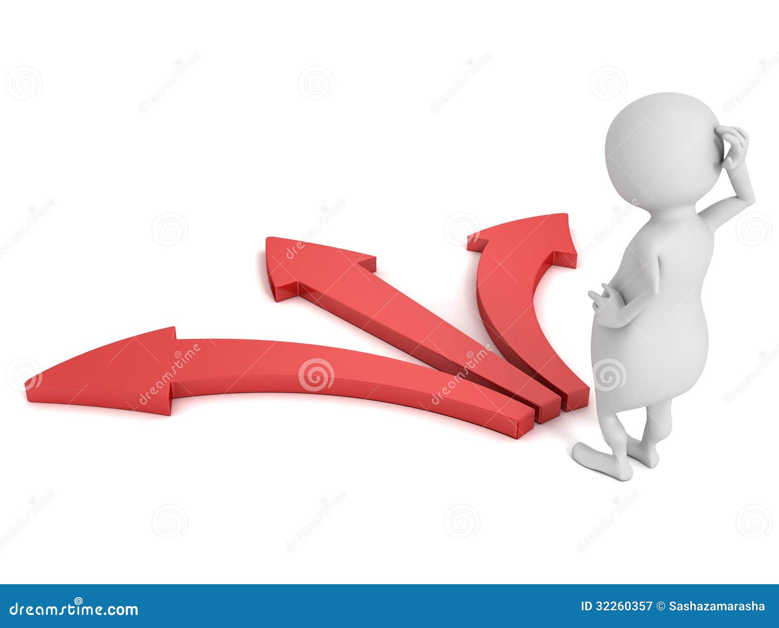L'uomo 3d Risolve Il Problema Difficile Della Scelta Sulle Frecce ...