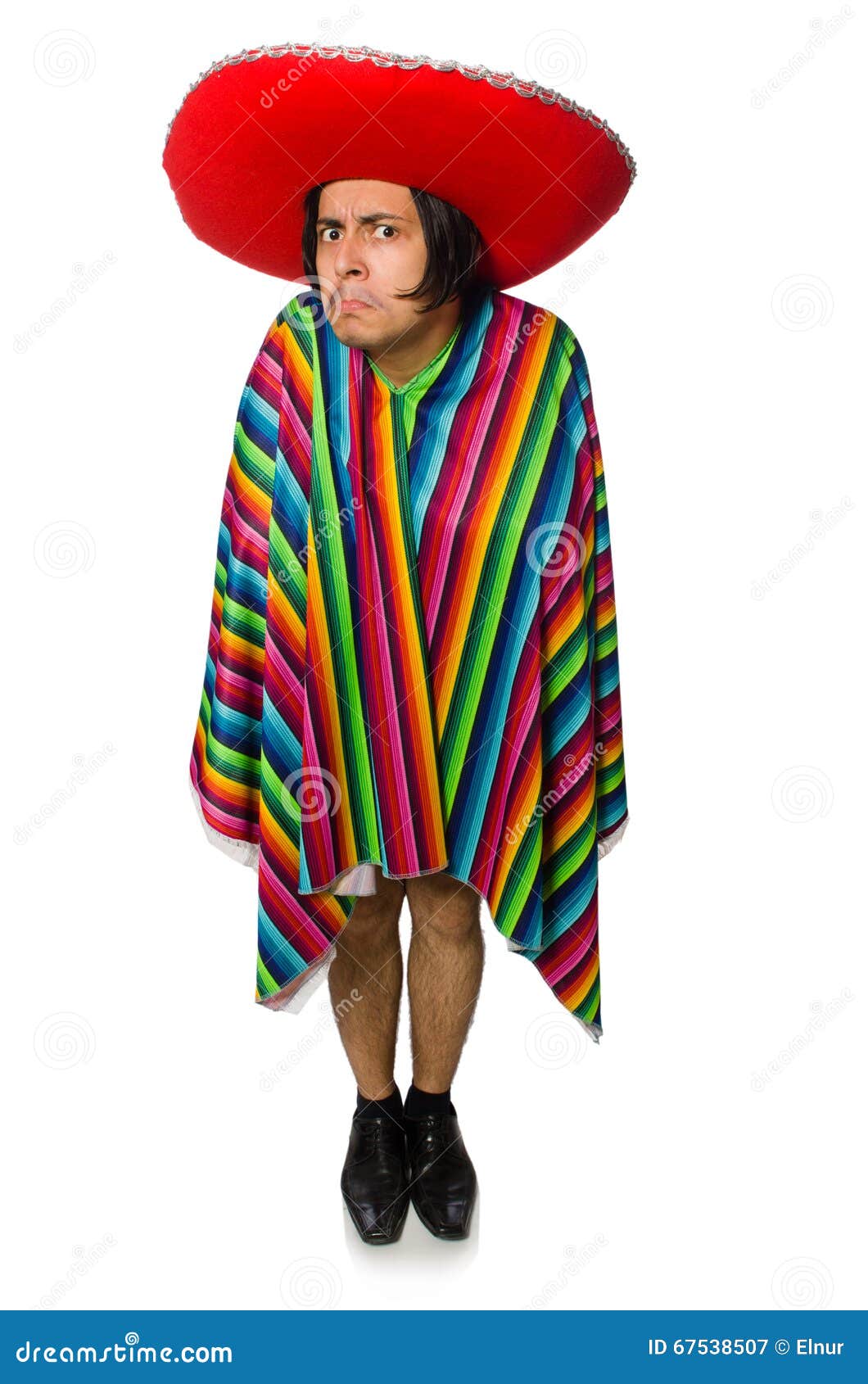 L'uomo Messicano Nudo Isolato Su Bianco Immagine Stock - Immagine di ...