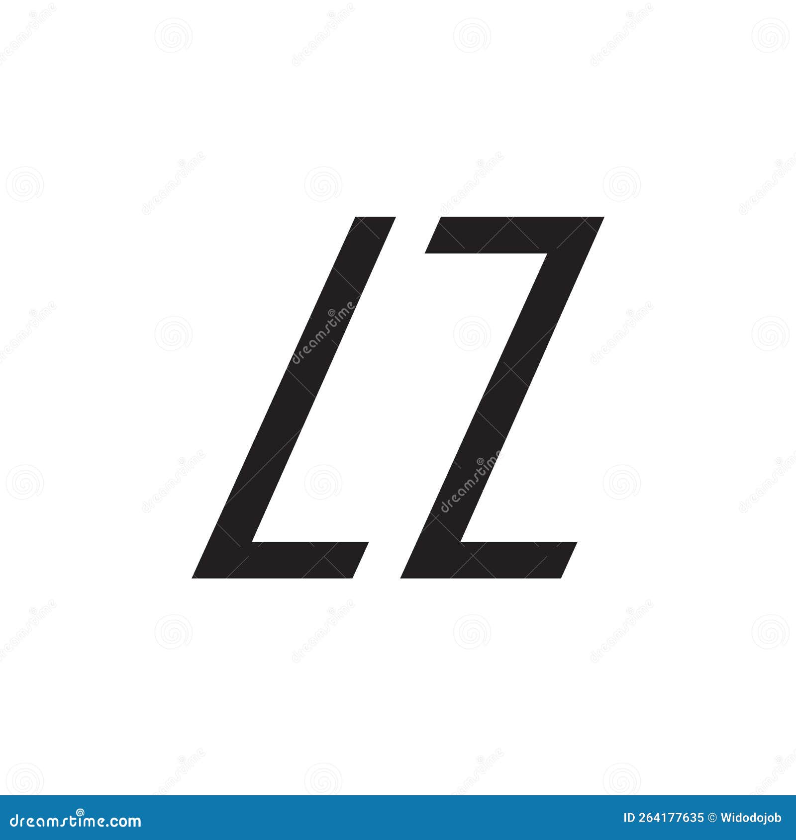 L Z Abstract Letter Logo Design Vector Stock Vector - Illustration of ...