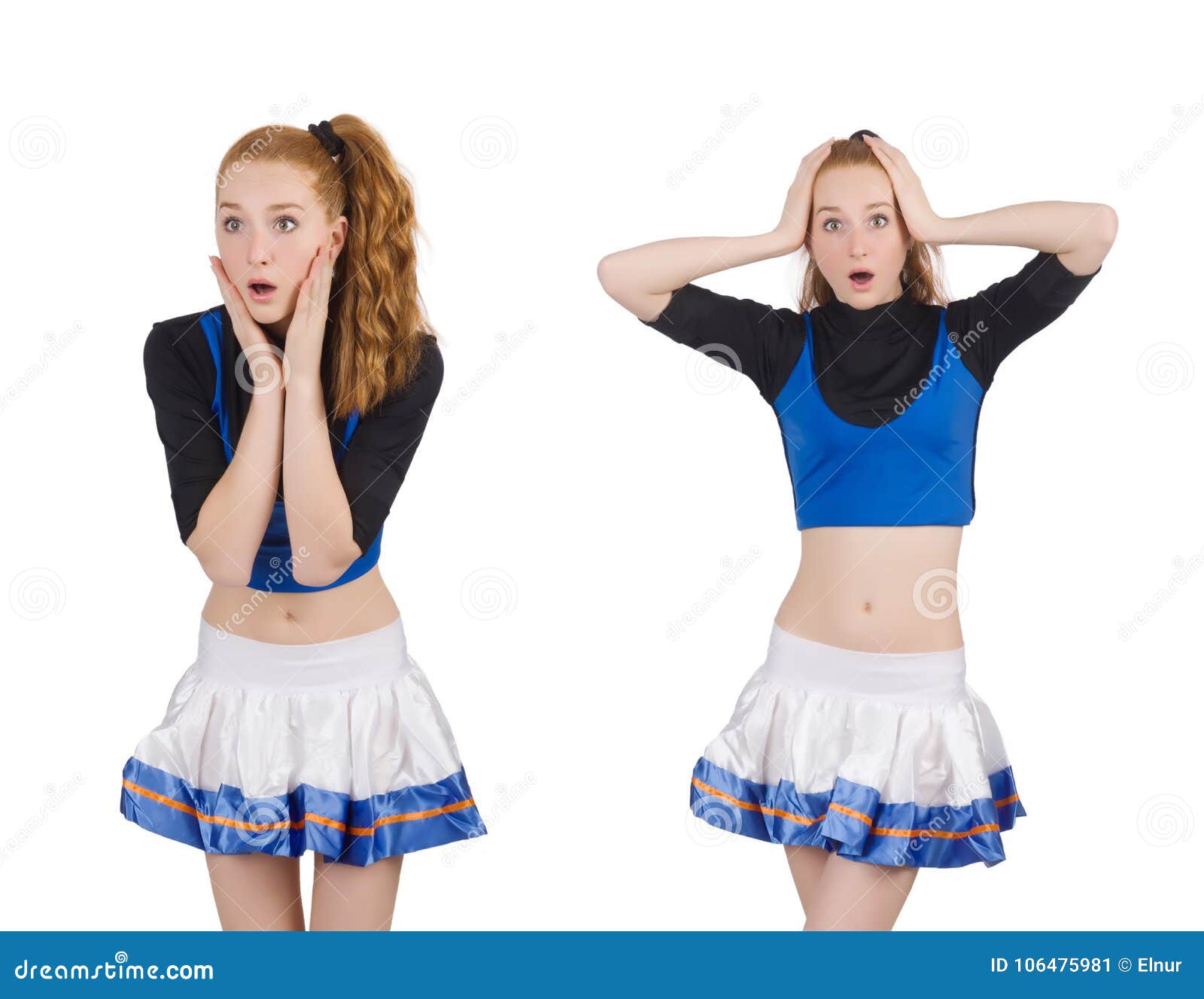 La Animadora Aislada En El Fondo Blanco Imagen de archivo - Imagen de ...