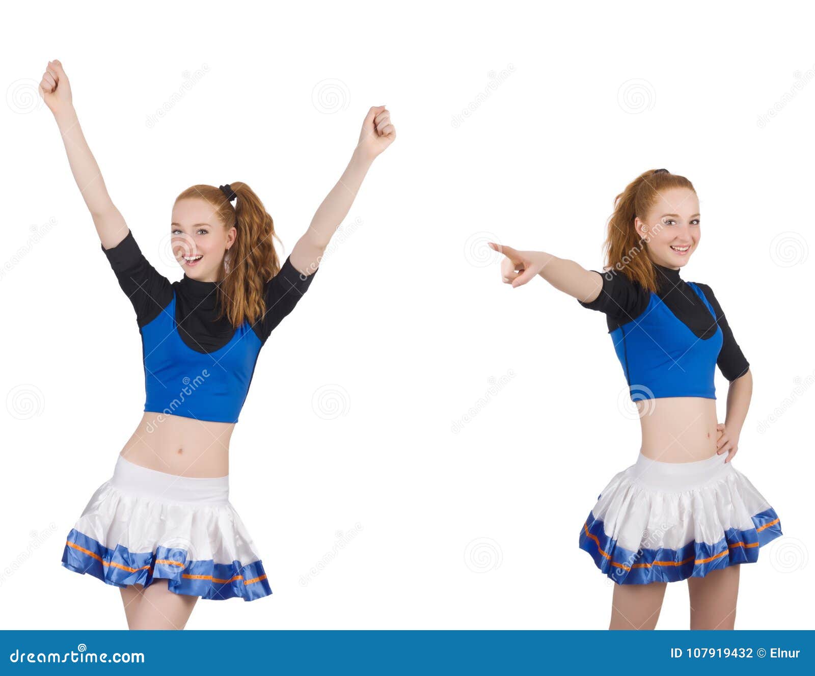 La Animadora Aislada En El Fondo Blanco Foto de archivo - Imagen de ...