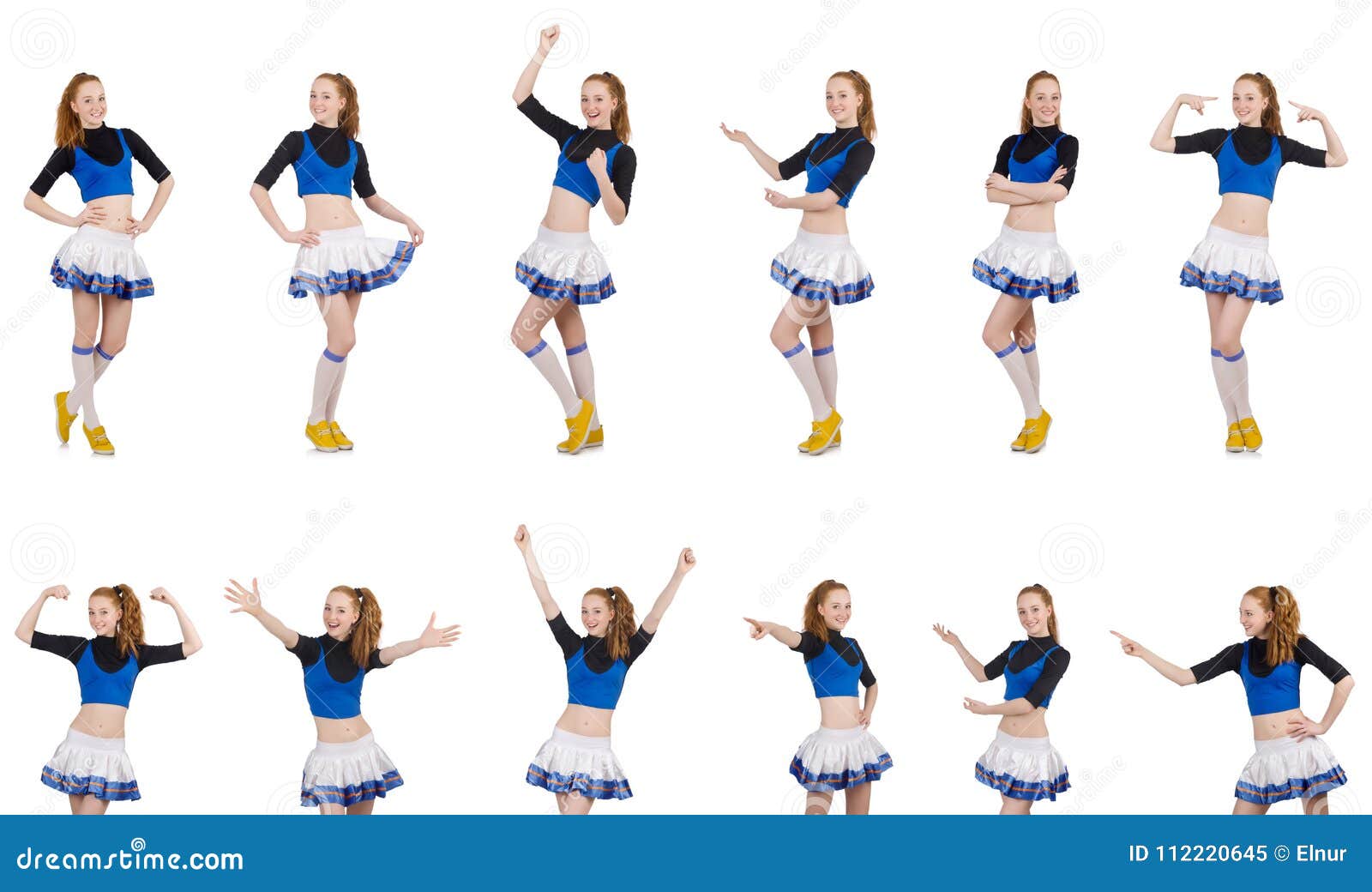 La Animadora Aislada En El Fondo Blanco Imagen de archivo - Imagen de ...