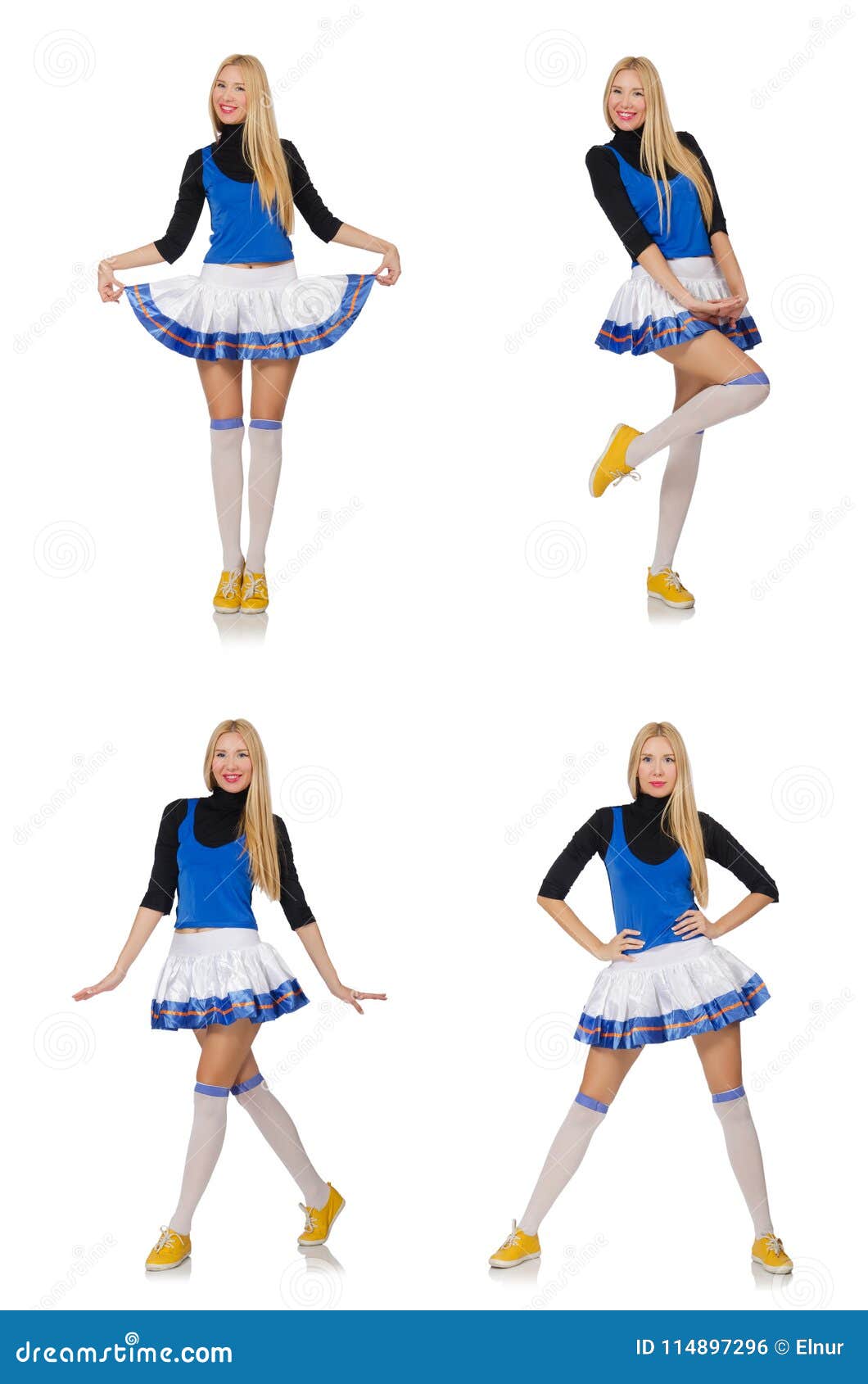 La Animadora Aislada En El Fondo Blanco Foto de archivo - Imagen de ...