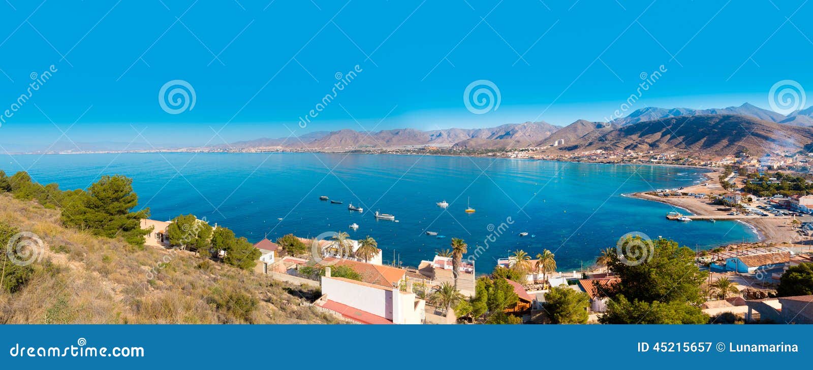 La Azohia Beach Murcia in Mediterranean Spain Stock Image - Image of ...