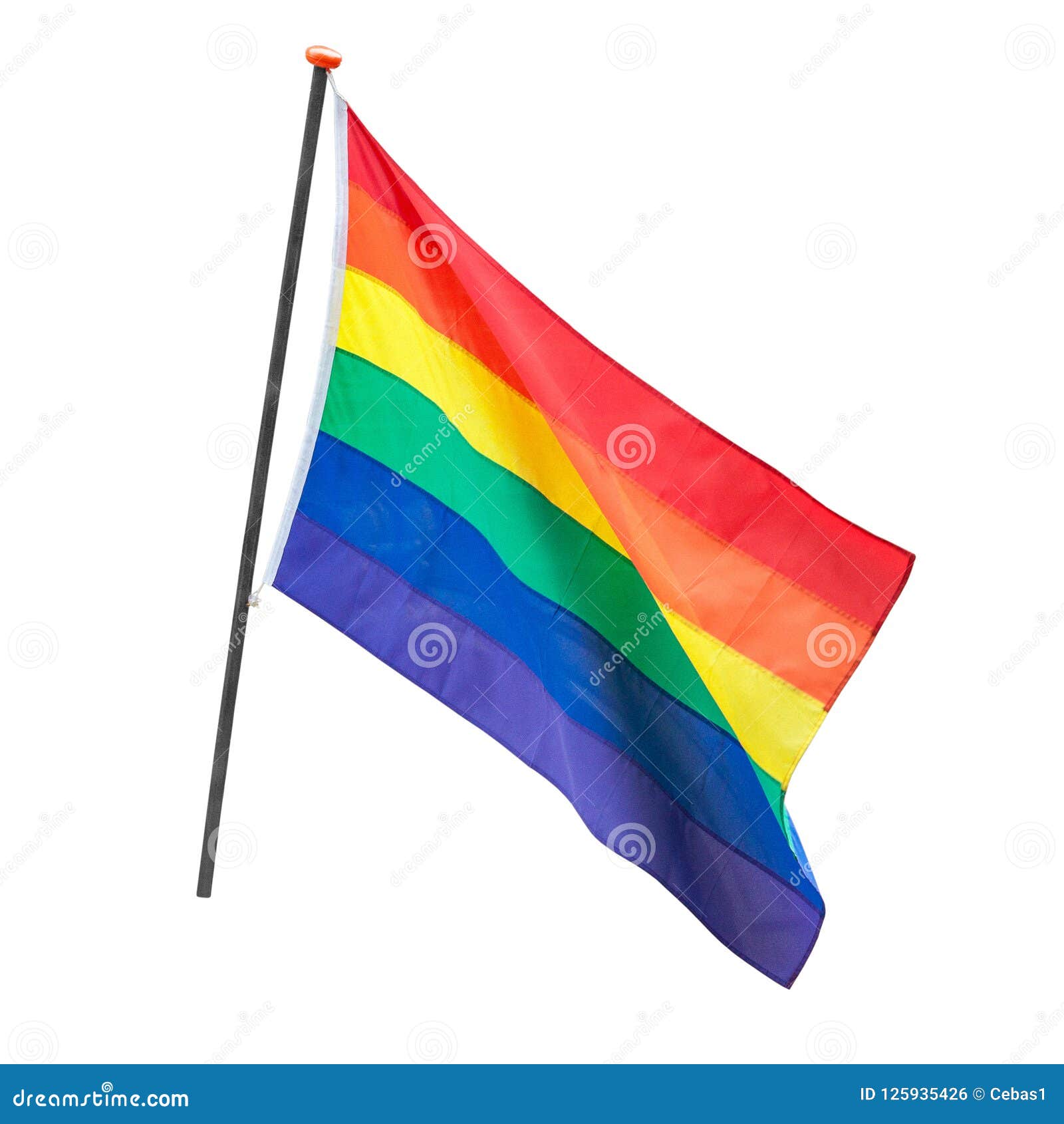 La Bandera Del Arco Iris Lgbt Aislada En El Fondo Blanco Foto De