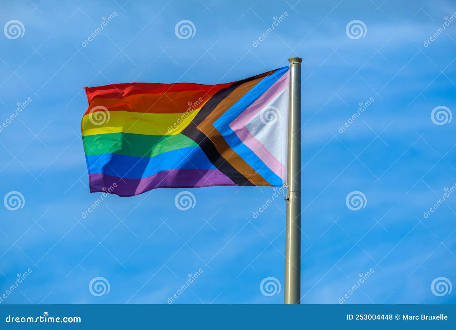 La Bandera Del Orgullo De Progreso Es La Nueva Bandera Lgbtq Foto de ...
