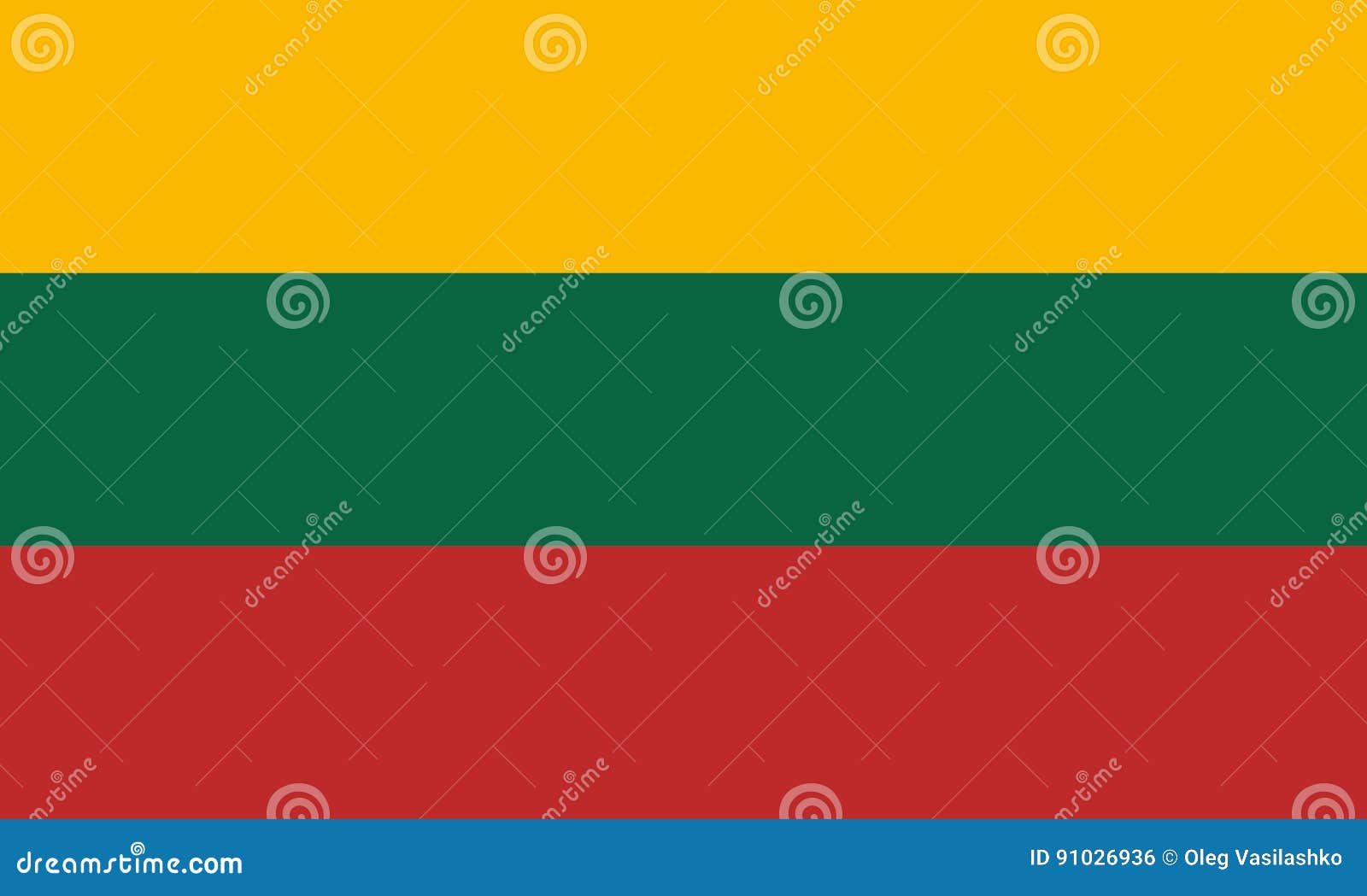 La Bandiera Ufficiale Della Lituania Illustrazione Vettoriale ...