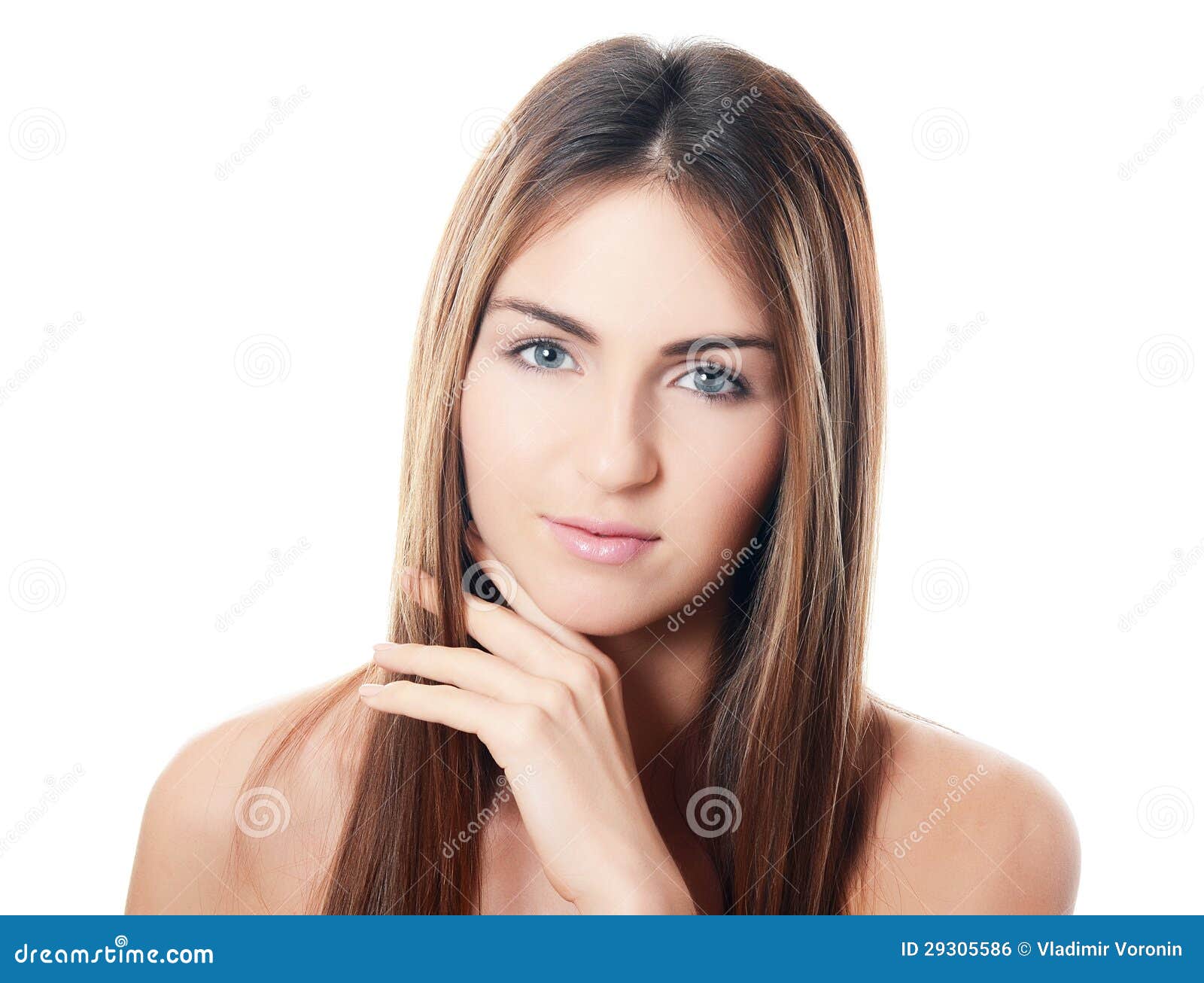 La Belle Fille Avec Le Maquillage Naturel Image Libre De Droits Image