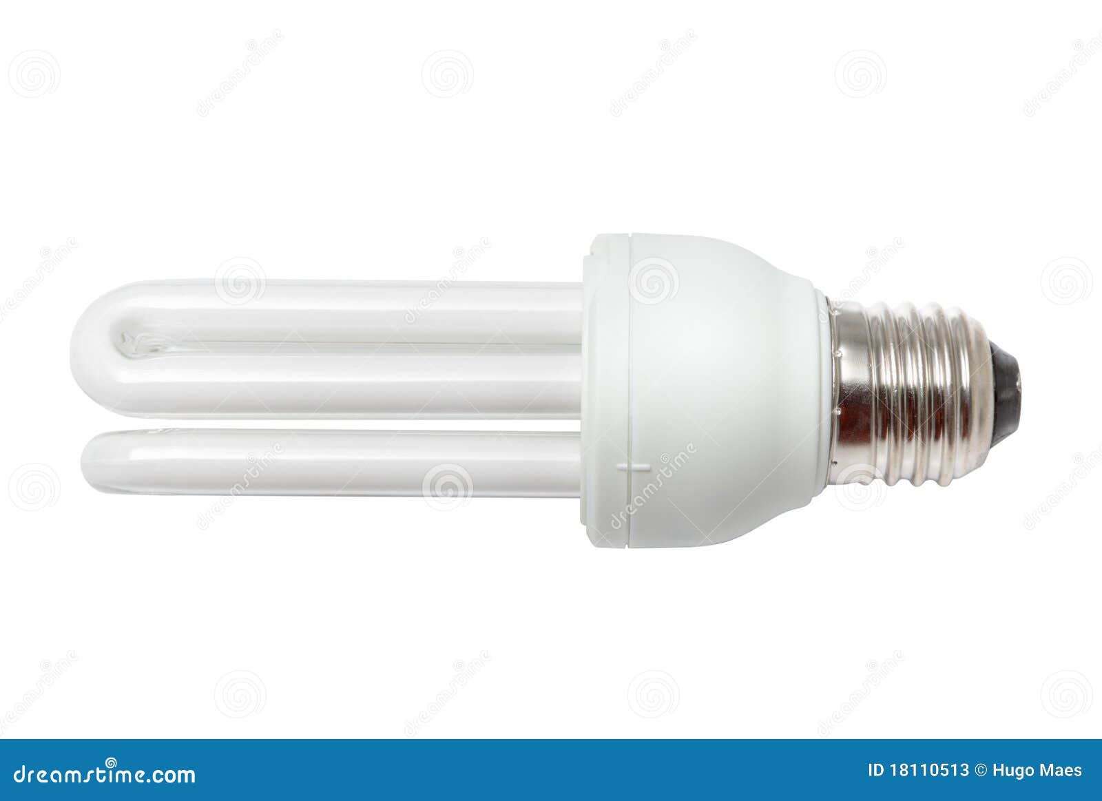 La bombilla de CFL aisló imagen de archivo. Imagen de compacto - 18110513