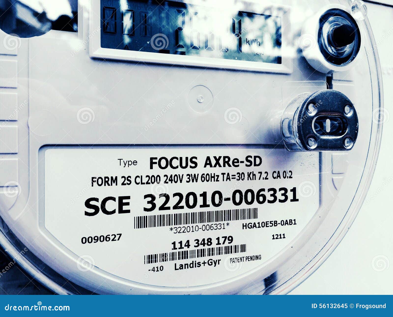 La Californie Du Sud Edison Smart Meter Image éditorial - Image du ...