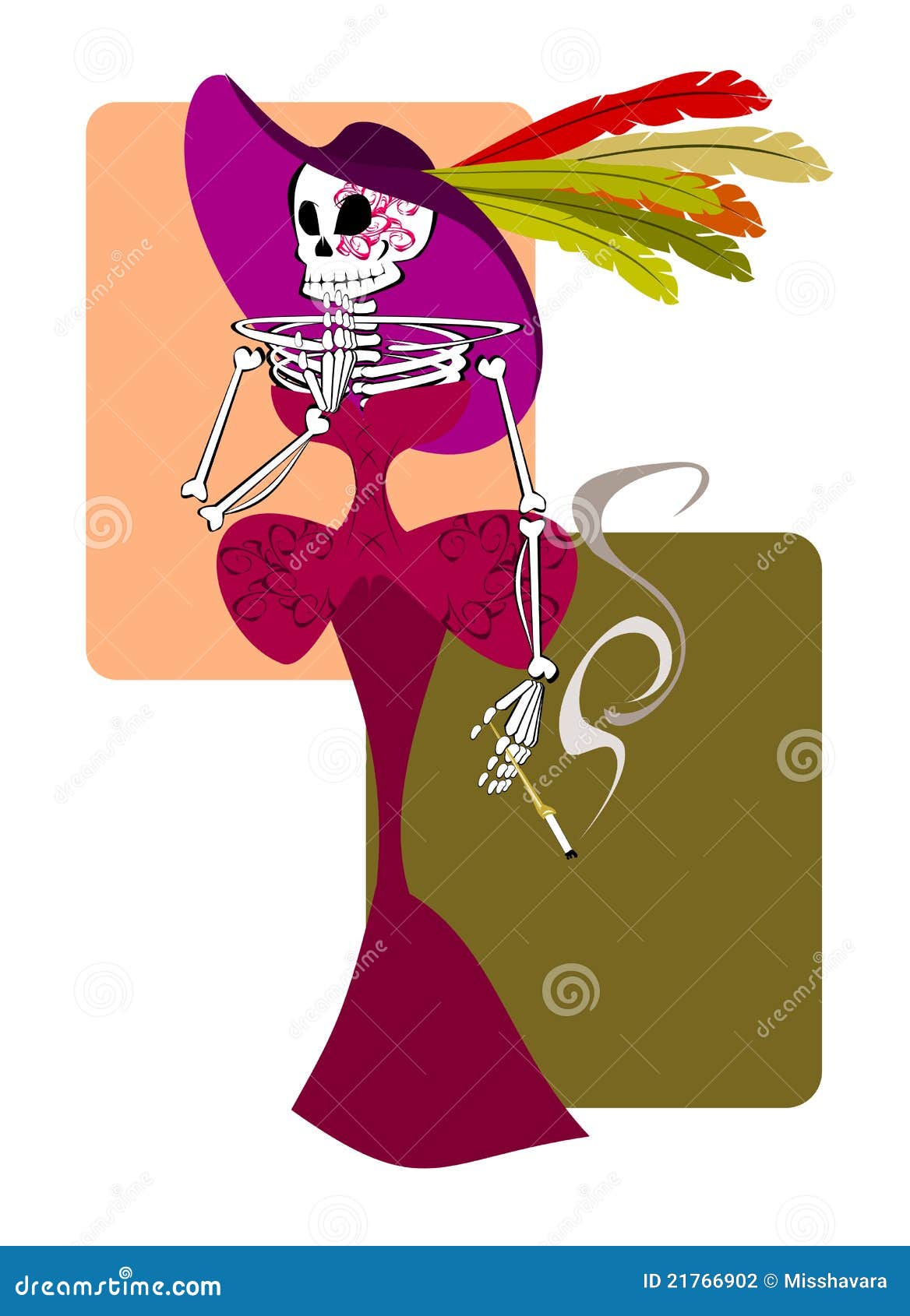 La Catrina Vector Illustration | CartoonDealer.com #21766902