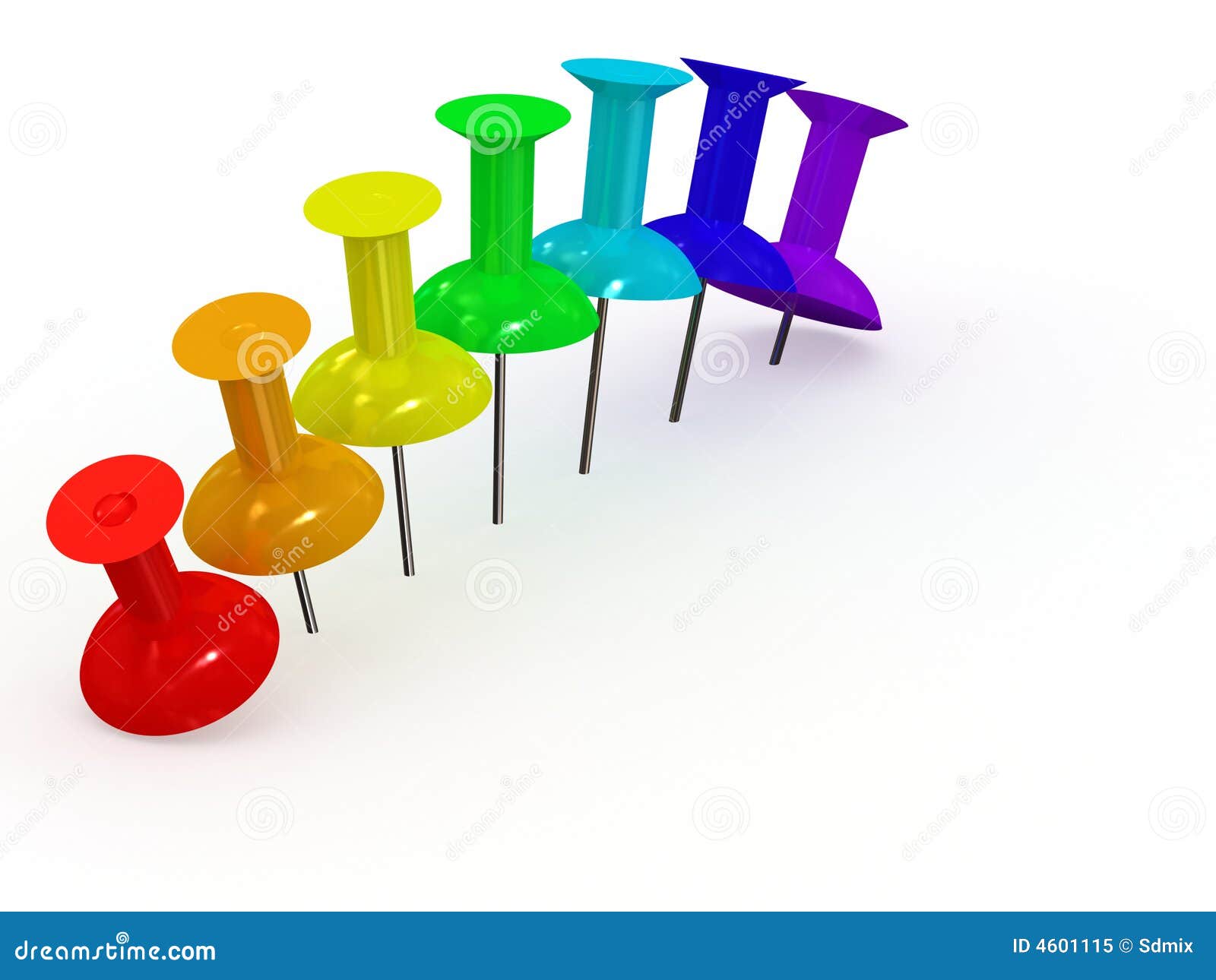 La chincheta del arco iris stock de ilustración. Ilustración de color ...