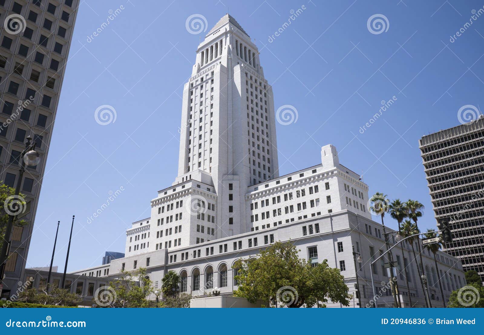 LA City Hall stock photo. Image of office, hall, tower - 20946836