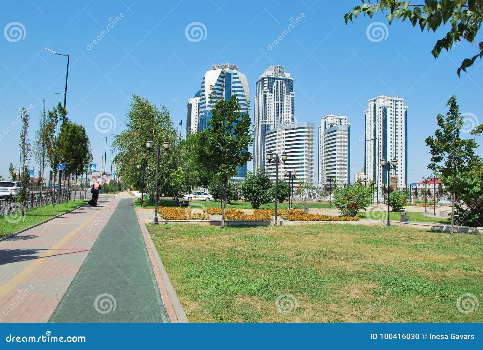La Ciudad De Grozny La Capital De Chechenia Foto de archivo - Imagen de ...