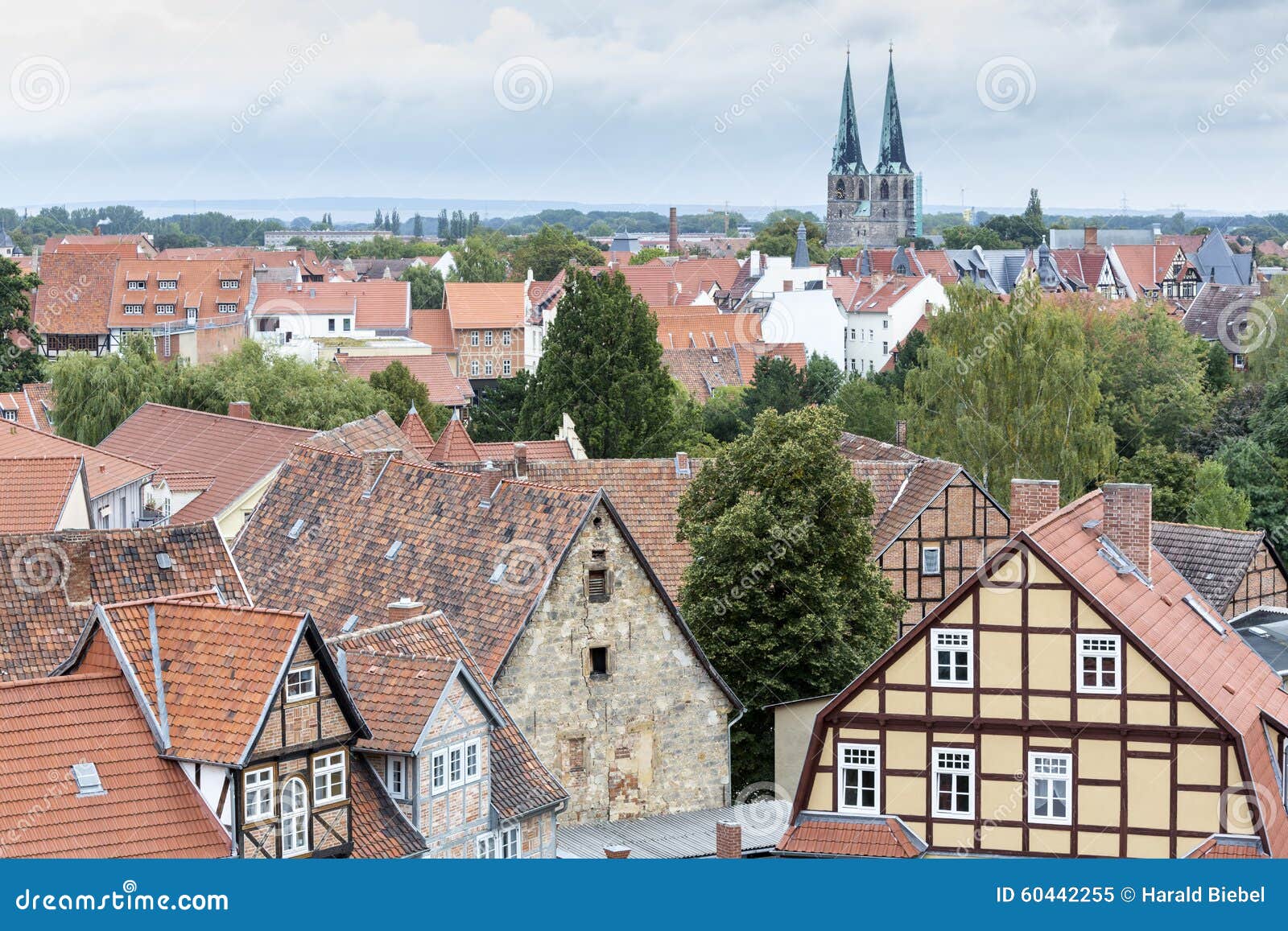 La Ciudad De Quedlinburg, Alemania Imagen de archivo - Imagen de ...