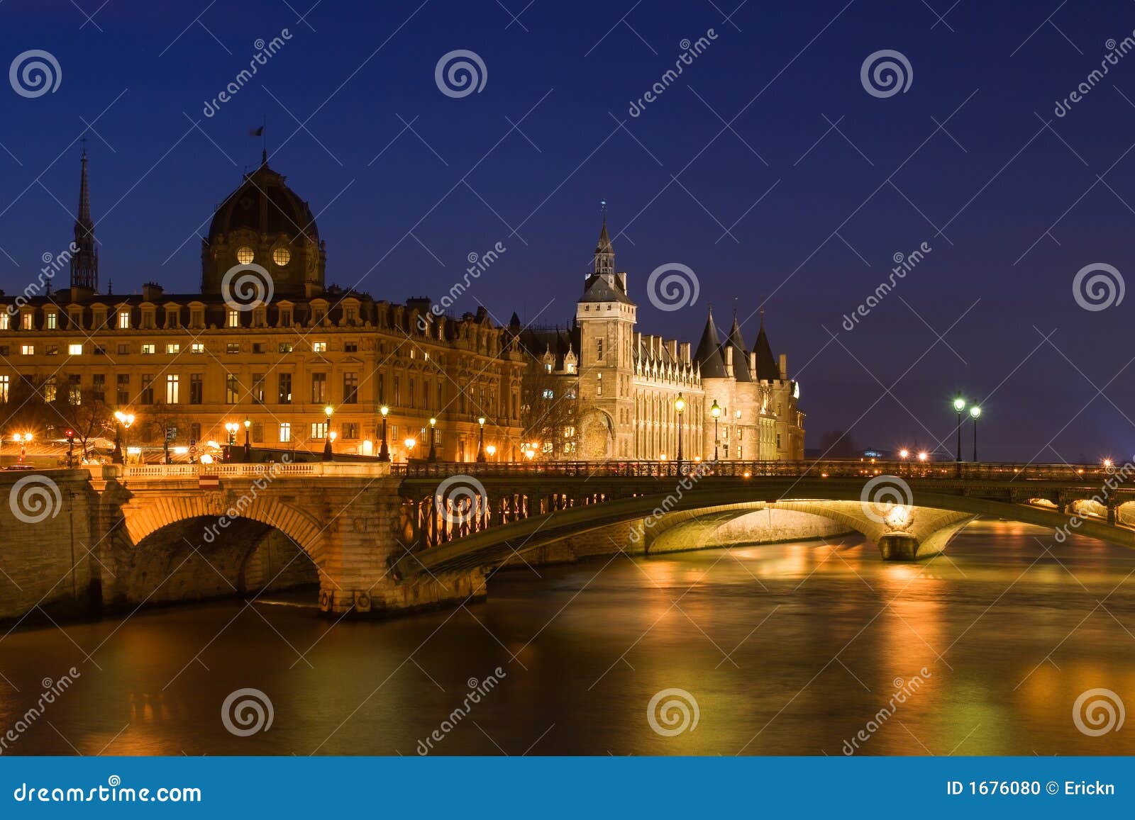 La Conciergerie stock photo. Image of seine, dusk, travel - 1676080