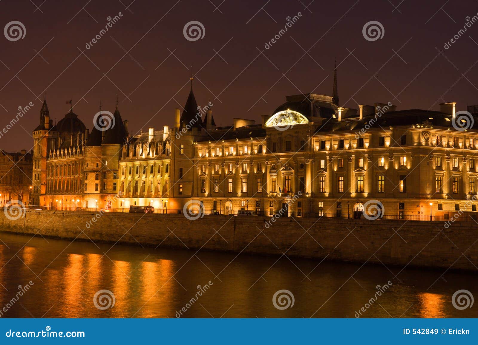 La Conciergerie stock image. Image of dusk, tourist, touristic - 542849