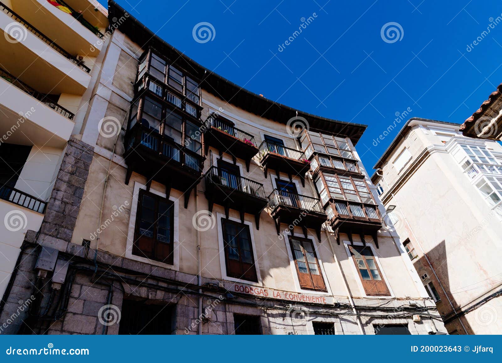 La Conveniente Wine Store in the Old Town of Santander Editorial Stock ...