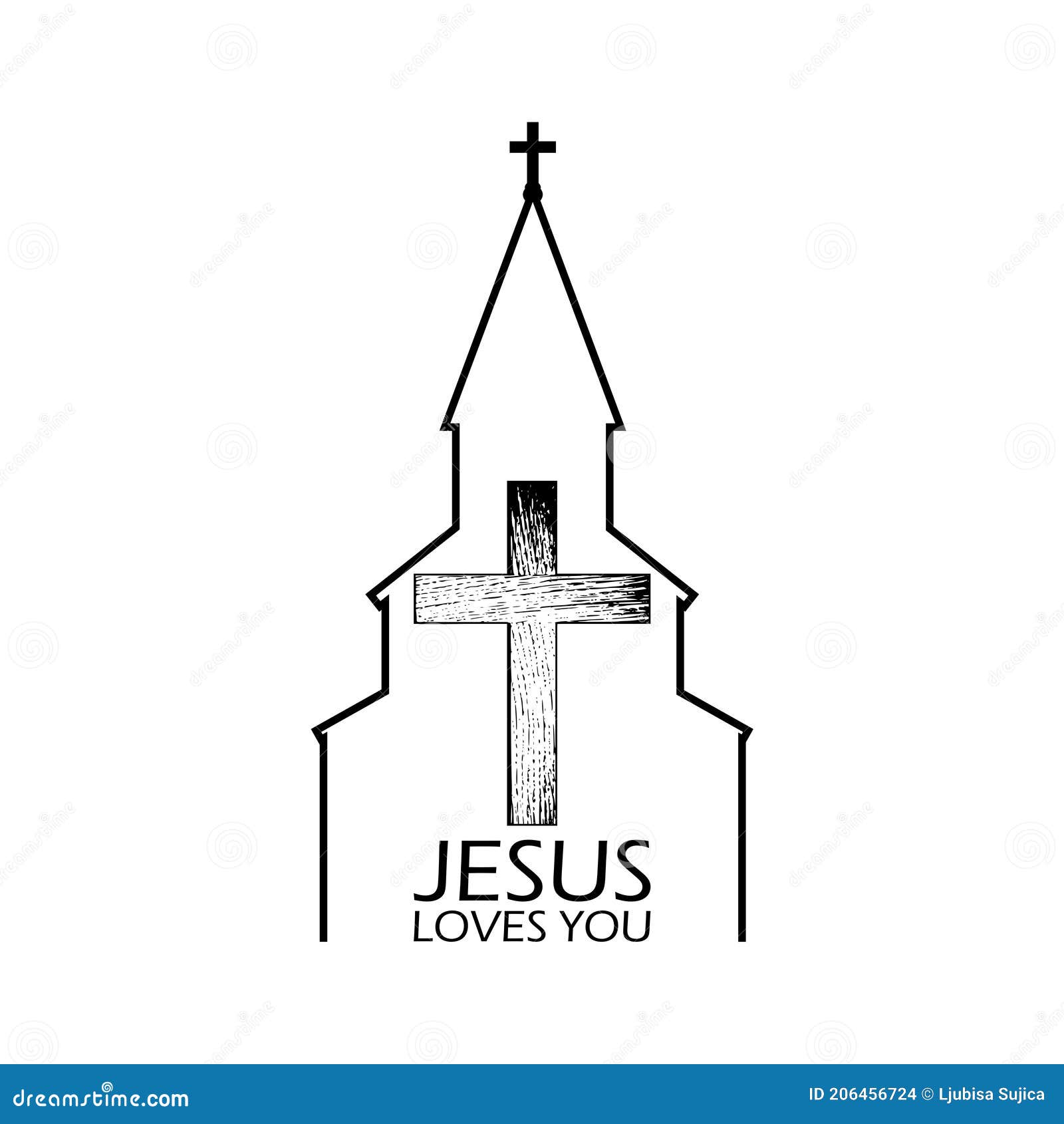 La Cruz Cristiana Y Cita Jesus Te Ama Icono Aislado En Fondo Blanco ... La Cruz Cristiana Y Cita Jesus Te Ama Icono Aislado En Fondo Blanco ...