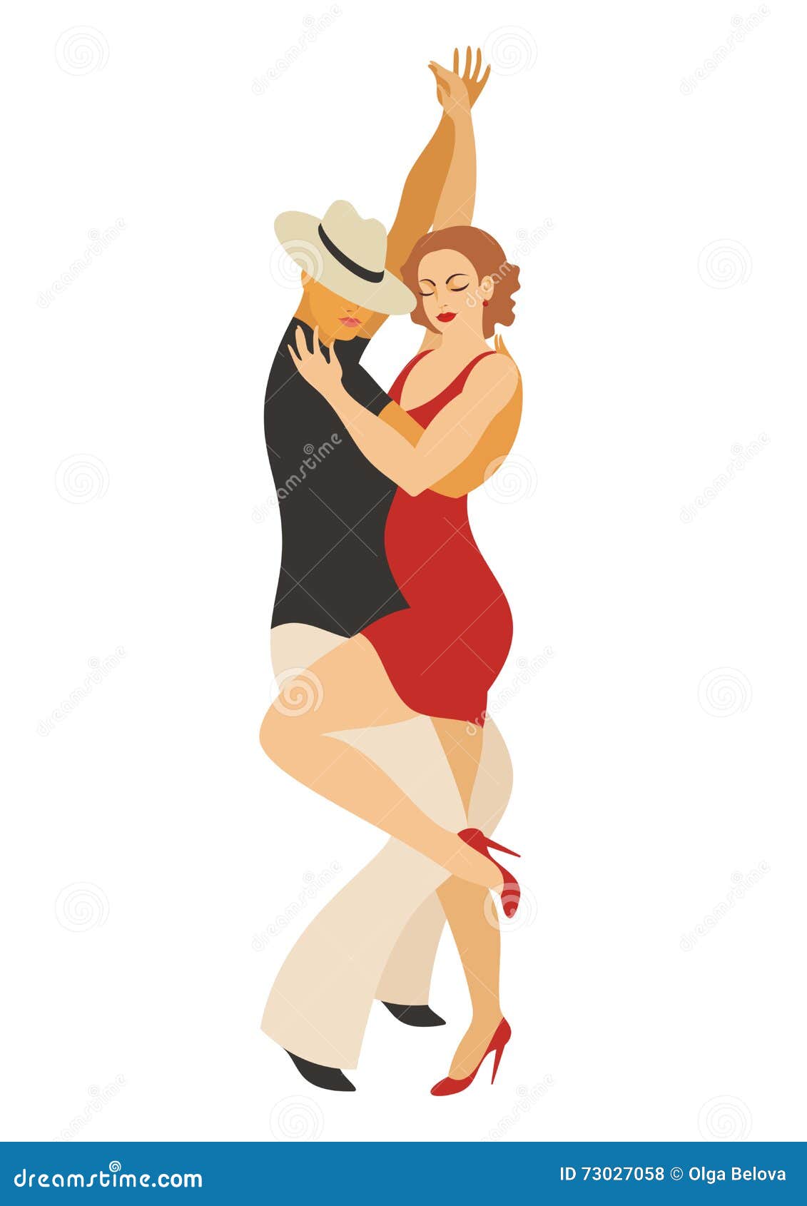 La danse de Salsa illustration de vecteur. Illustration du homme - 73027058